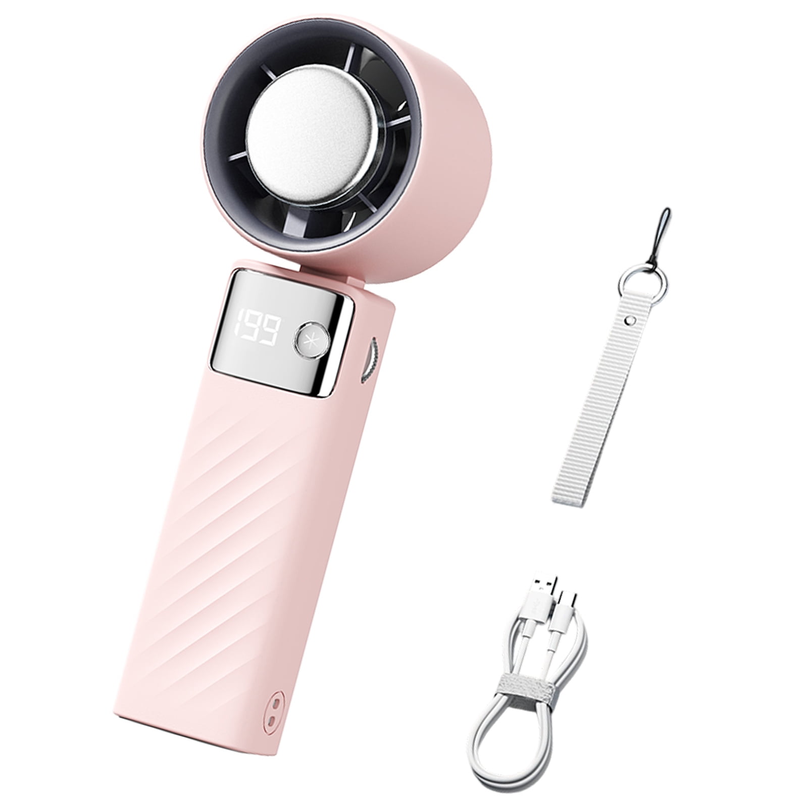 Efficient Handheld Fan with Adjustable Speed and LED Screen Pocket ...