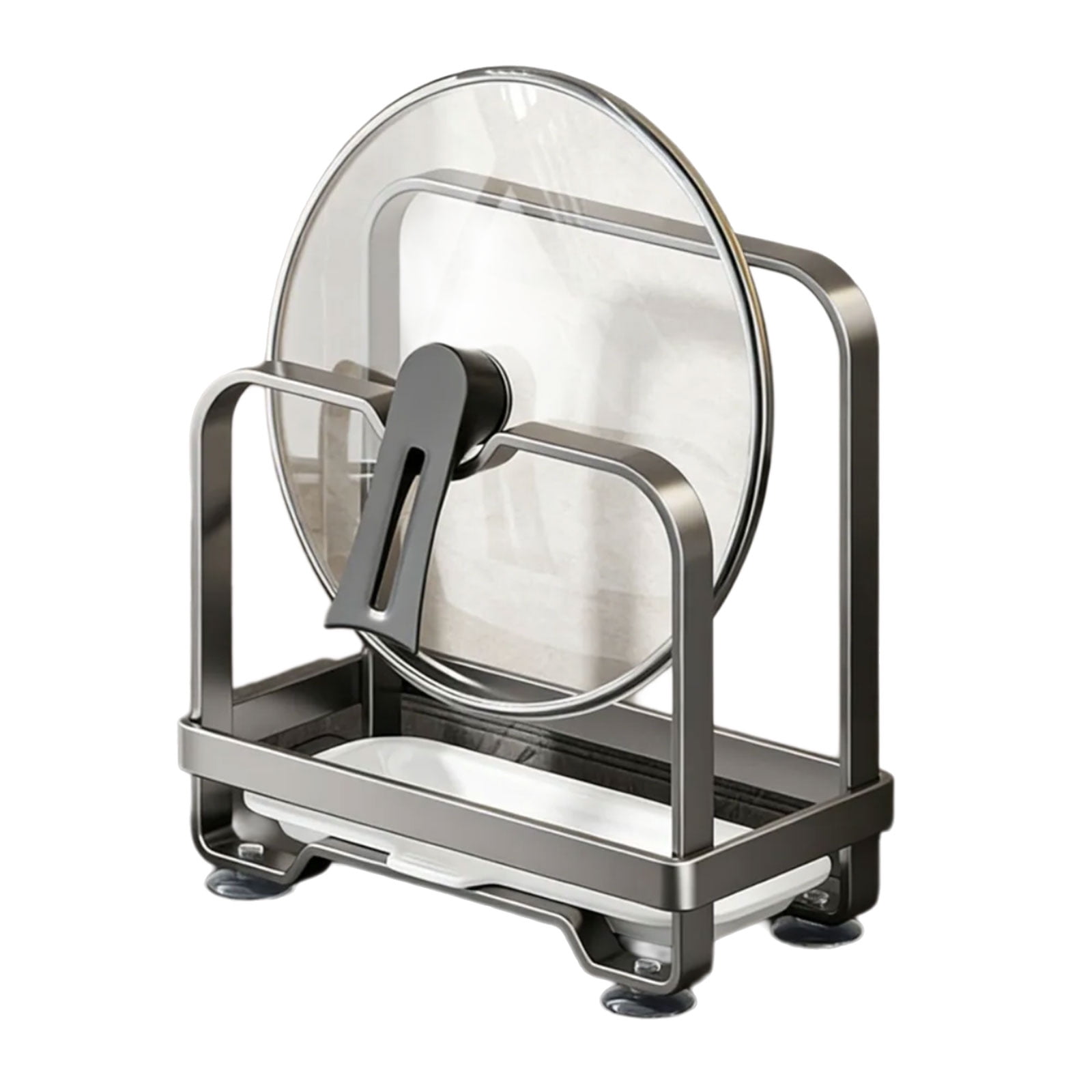 Efficient Kitchen Carbon Steel Organizers Stand For Pots Lid And ...