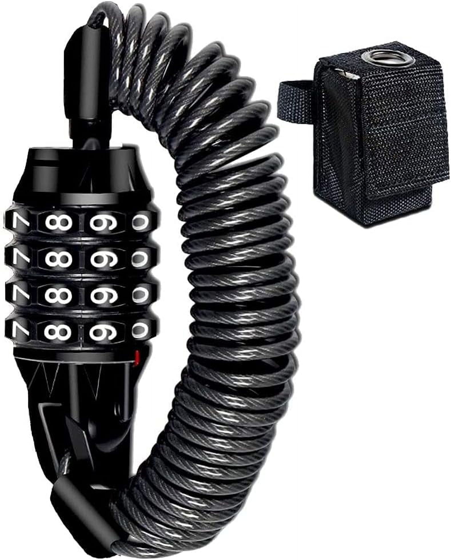 Efficient Motorcycle Helmet Lock, Retractable Cable Lock for Versatile ...