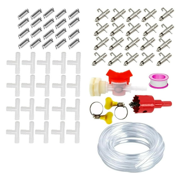 Efficient Nipples Waterer Watering Systems For Rabbits Poultry Includes ...