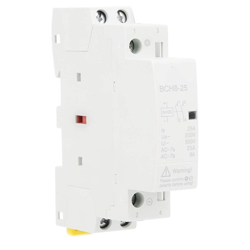 Efficient Operation 2P Din Rail Dc Contactor 24V Voltage 25A 5060Hz 2No ...