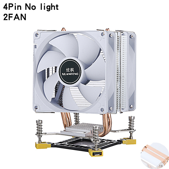 Efficient PC Cooling Fan 2/4/6 Heat Pipe CPU Cooler Processor ...