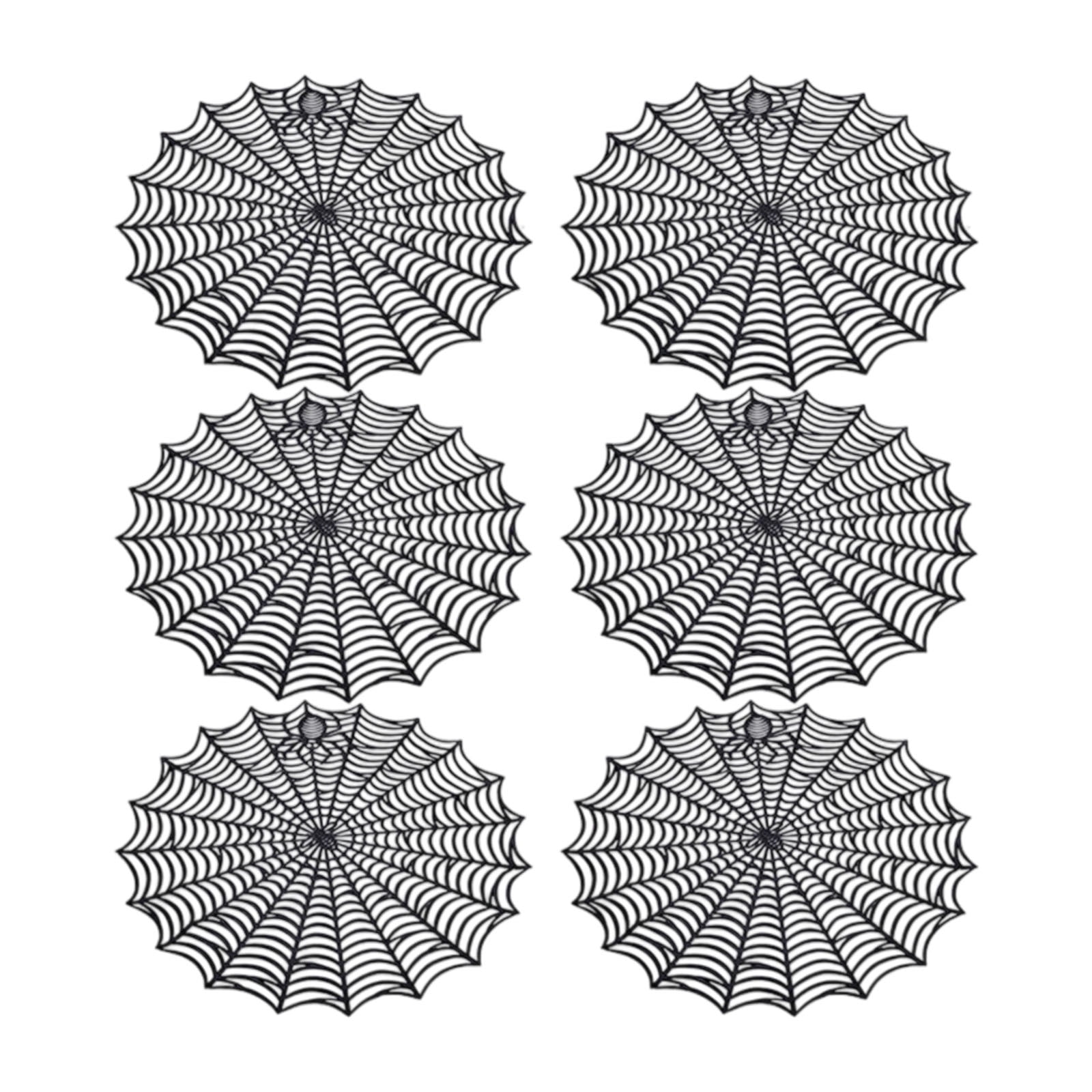 Efficient PVC Spiders Web Table Mats Halloween Theme Dining Accessories ...