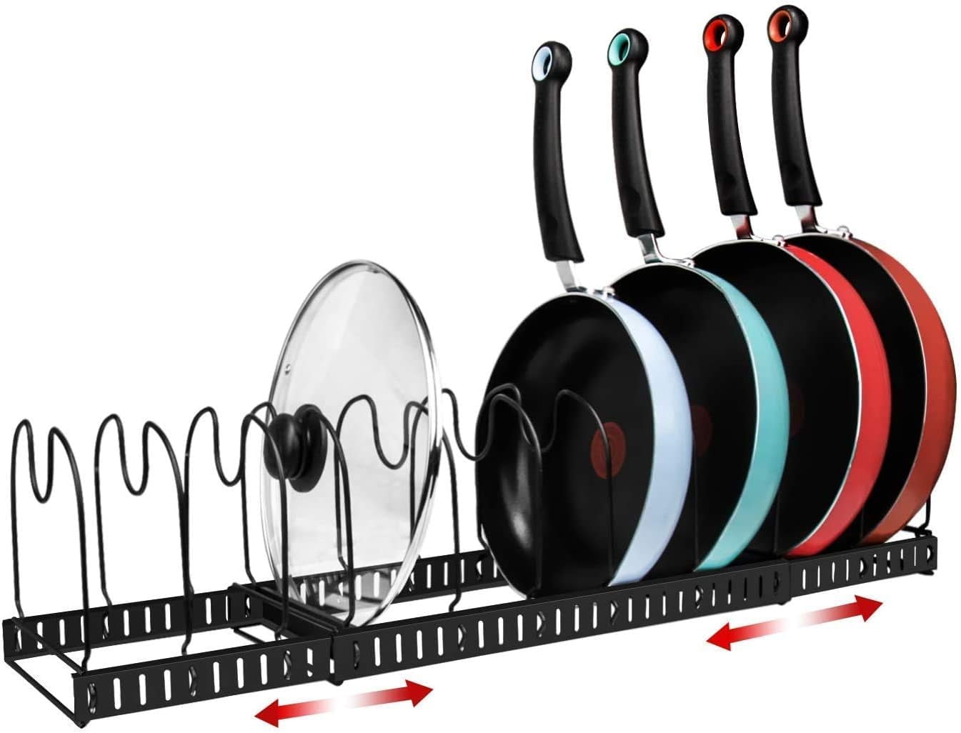 Efficient Pot Pan Organizer Rack, Space Saver With Expandable Design ...