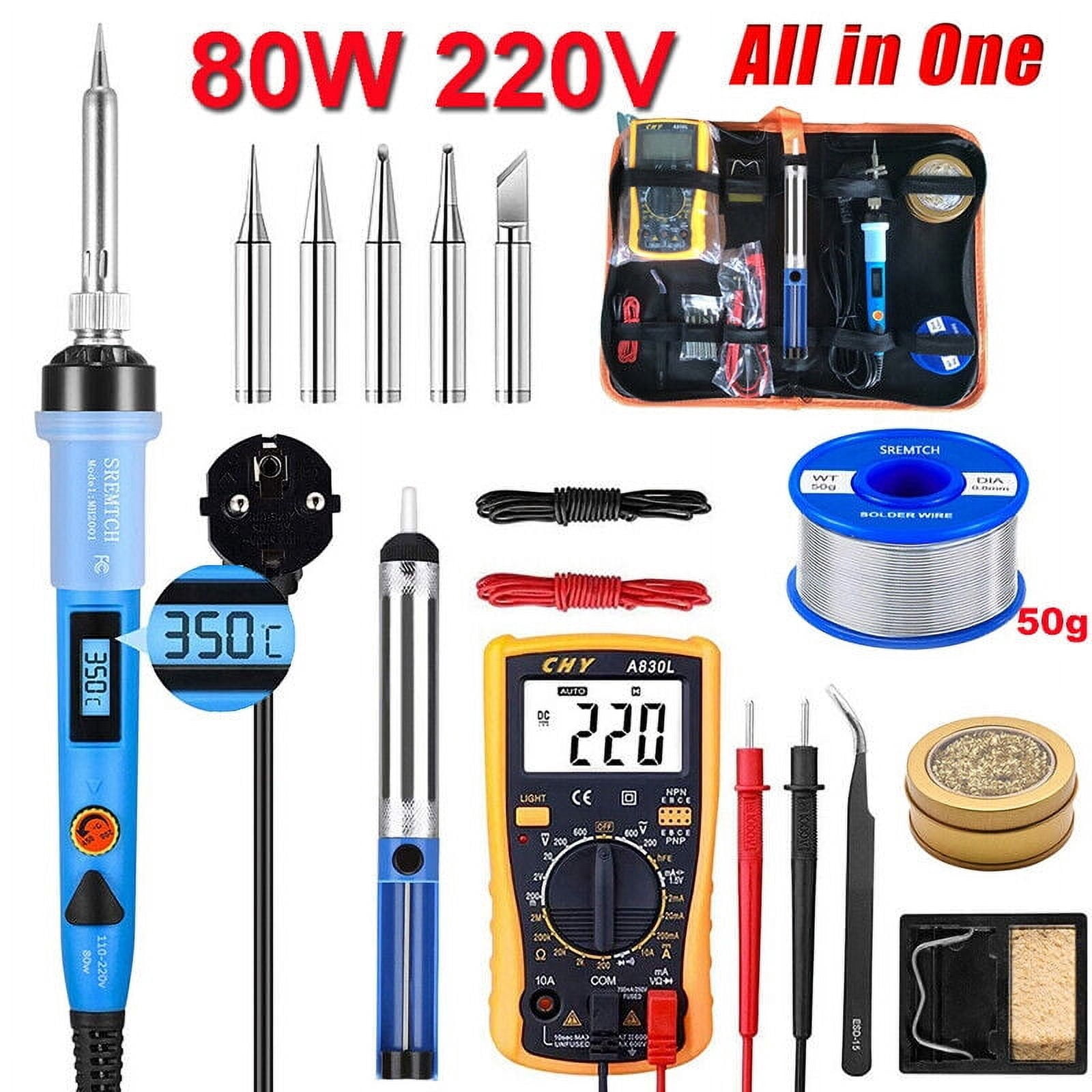 Efficient Soldering Iron Kit, 80W LCD Digital Pen Type Welding Tool ...