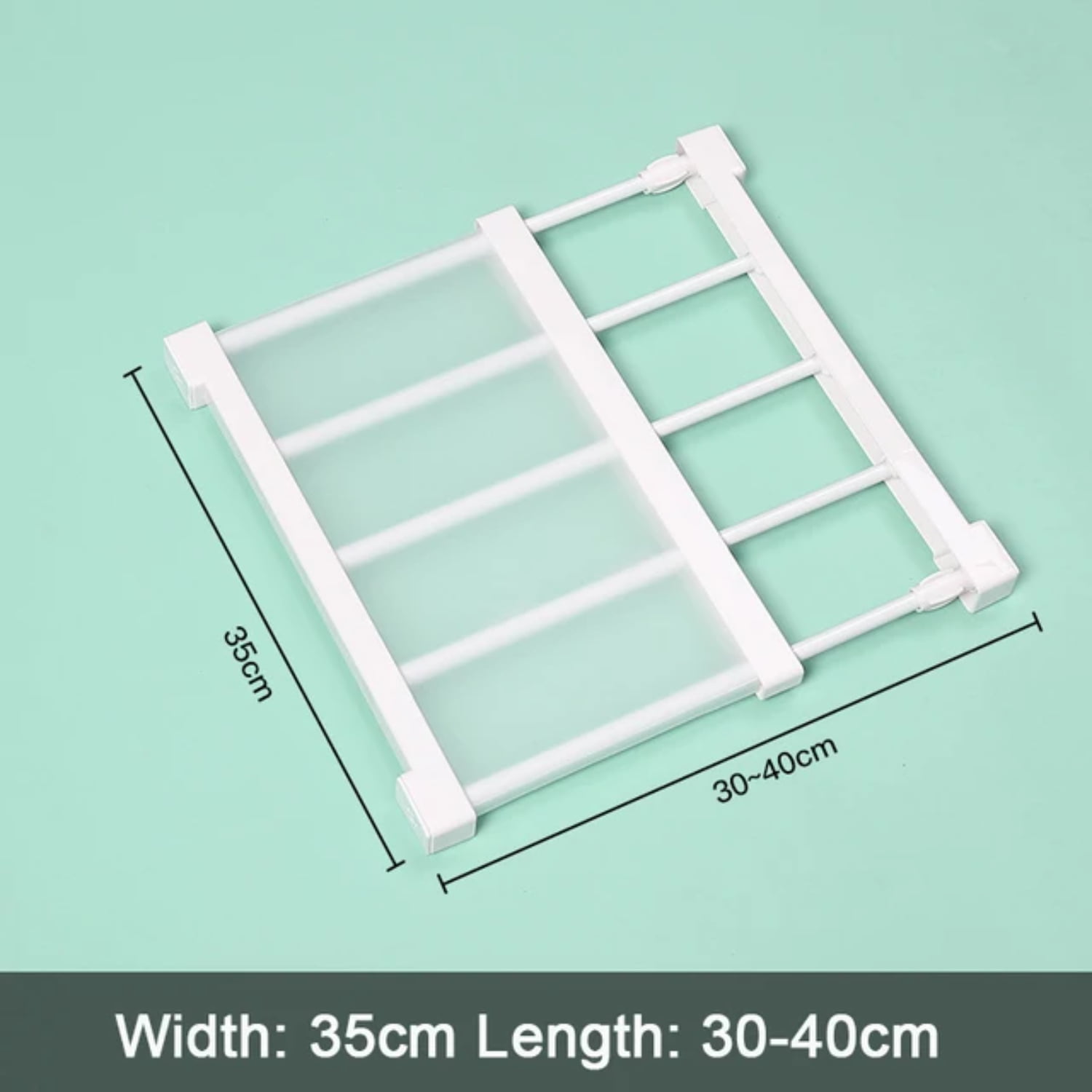 Efficient Space-Saving Adjustable Organizer Shelf for Kitchen Bathroom and Wardrobe - Wall ...