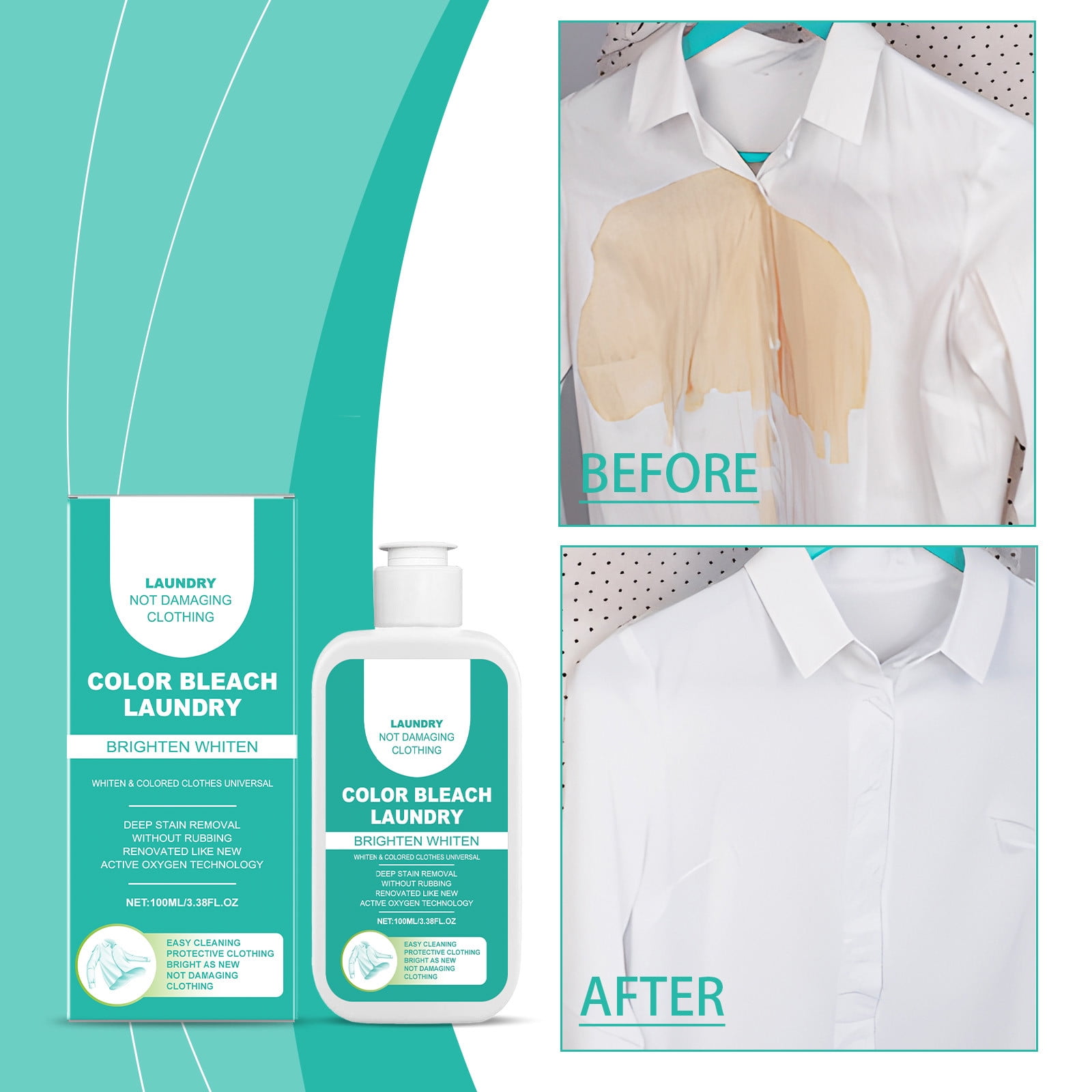 Efficient Stain Removal, Color Bleaching, Laundry Detergent ...
