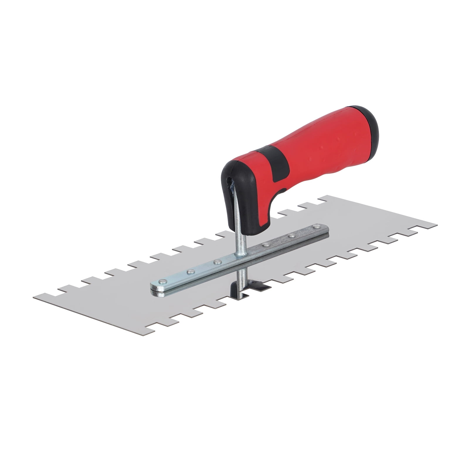 Efficient Steel Construction Trowel Flat Base Square Teeth Soft Grip ...