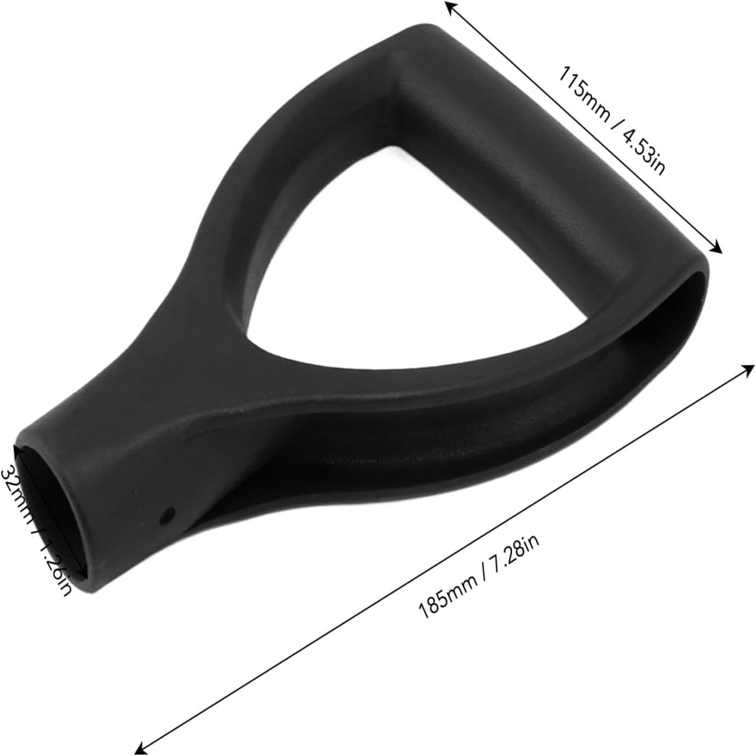 Efficient Sturdy Yellow PVC D-Handle Replacement Shovel Handle ...