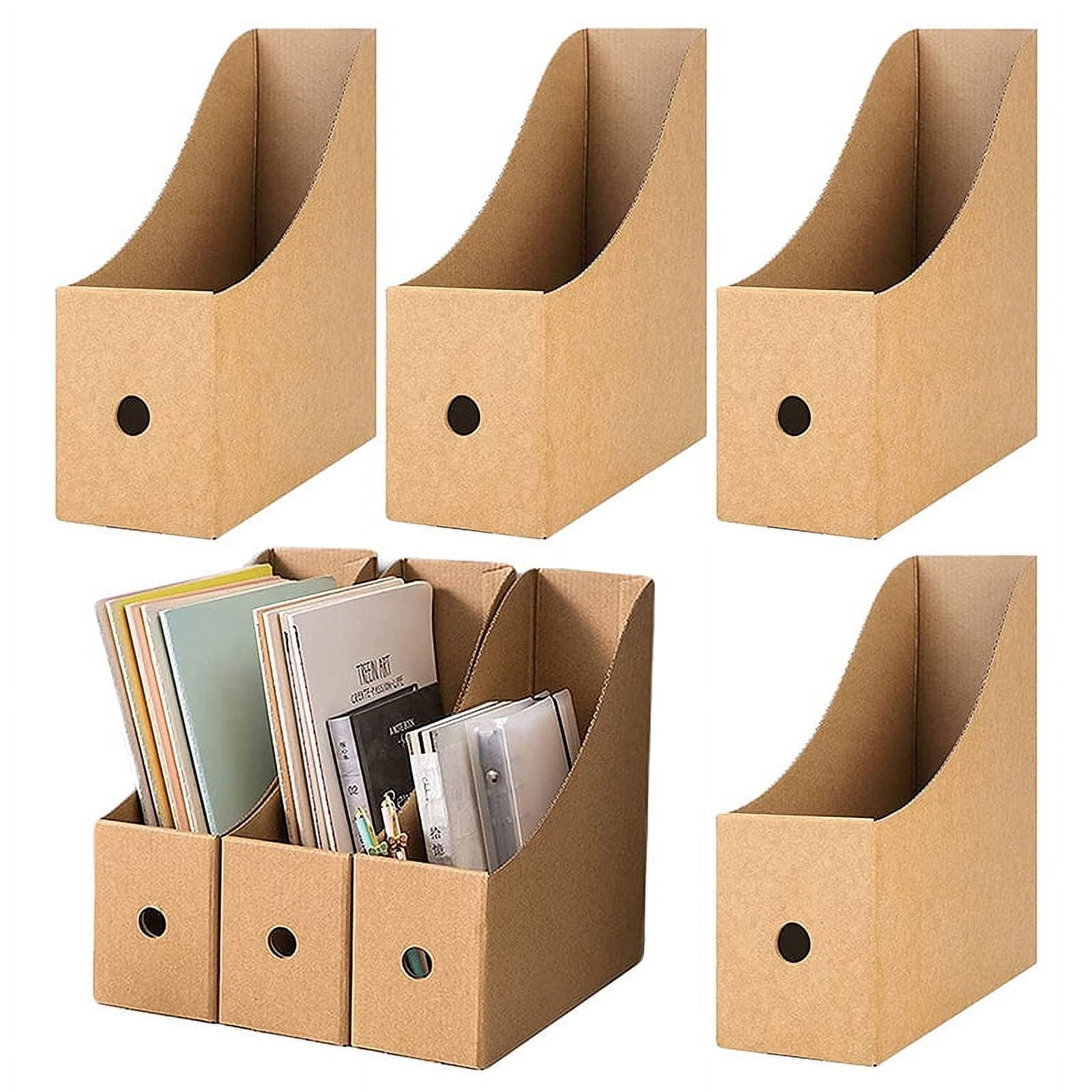 Efficient Stylish Sturdy Kraft Paper Cardboard Magazine File Holder ...