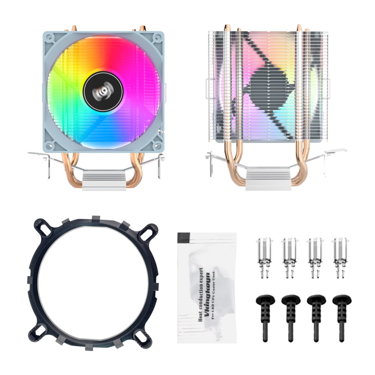 Efficient Ultra-Quiet ICE200PRO Air CPU Cooler with 2 Heatpipes and ...