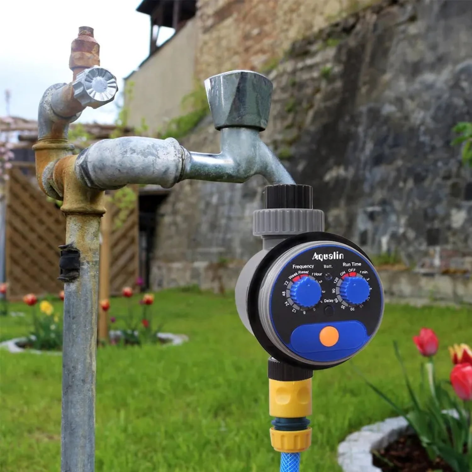 Efficient Upgraded Automatic Garden Watering Timer with Ball Valve for ...