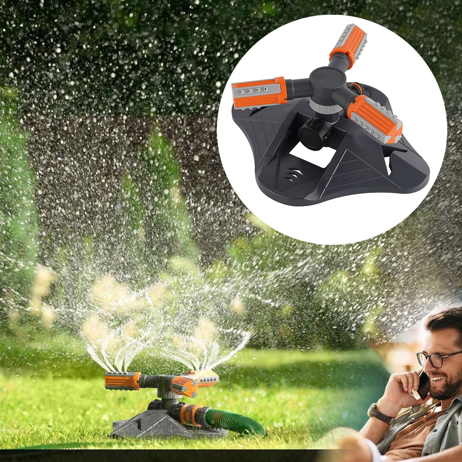 Efficient Water Saving 360 Full Range Adjustable Garden Sprinkler And ...