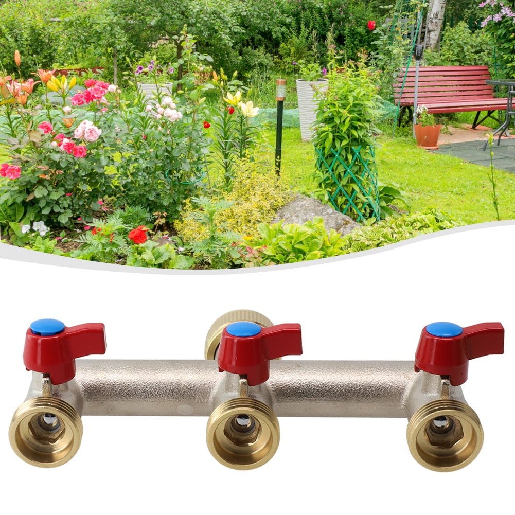 Efficient Watering 3-way Water Connector Adjustable Water Distributor ...