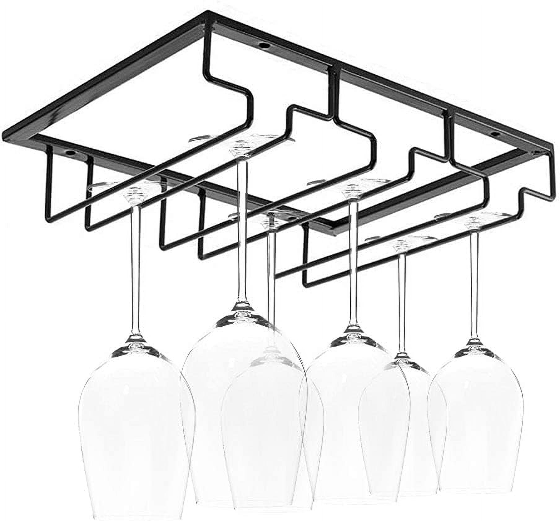 Efficient Wine Glass Organizer, Under Cabinet Stemware Rack With Good ...
