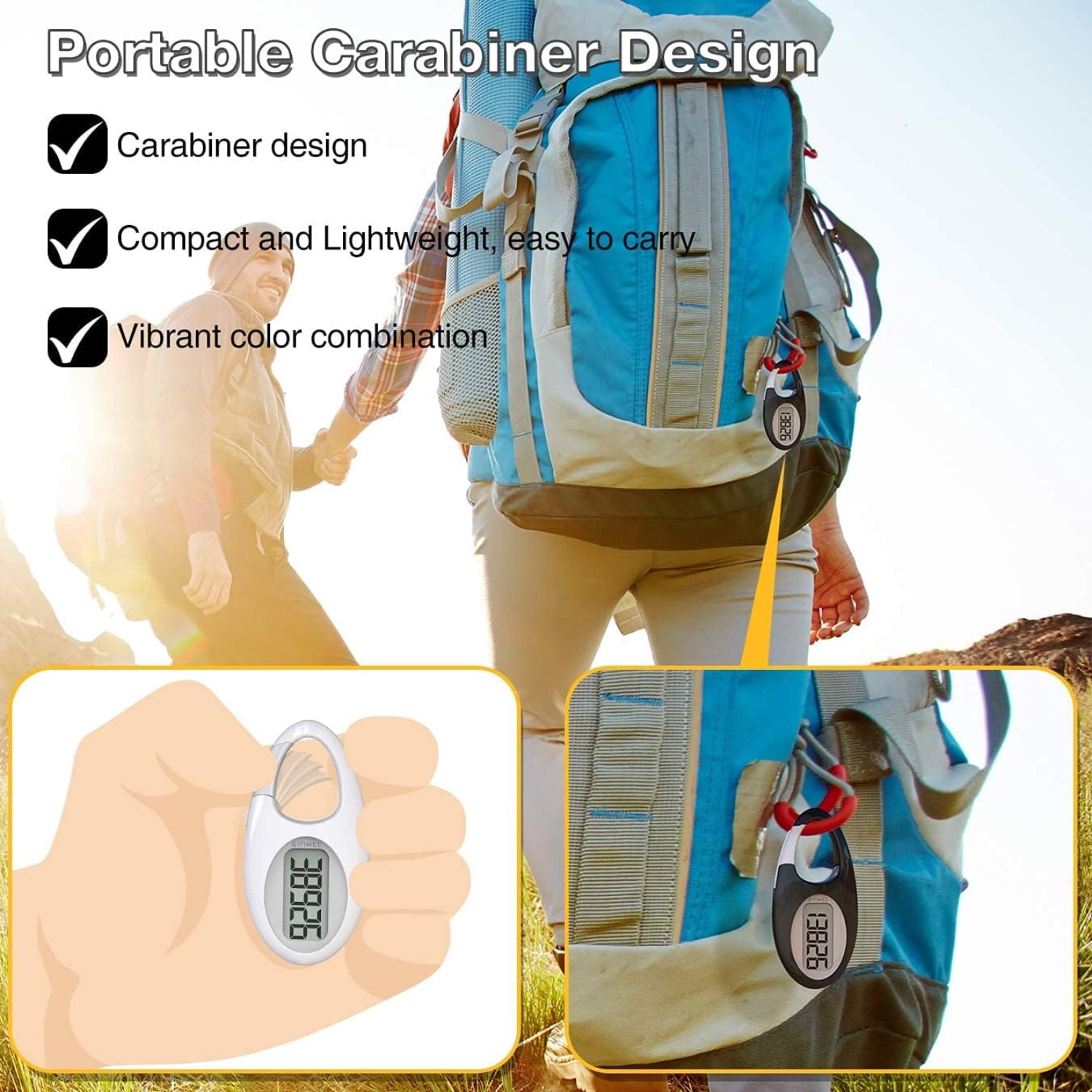 Efficient reliable and secure 3D walking pedometer for men women teens ...