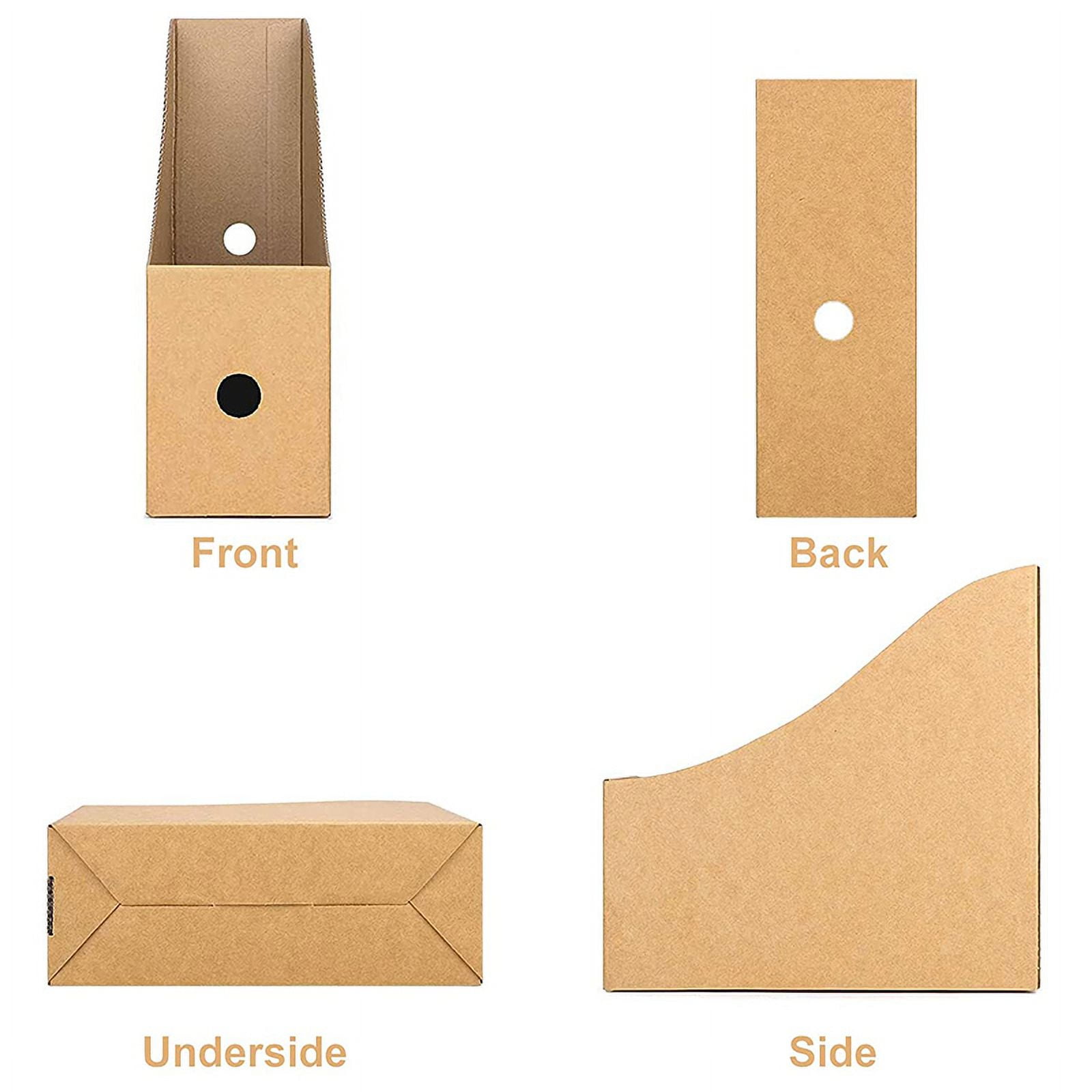 Efficient stylish sturdy Kraft paper cardboard magazine file holder ...