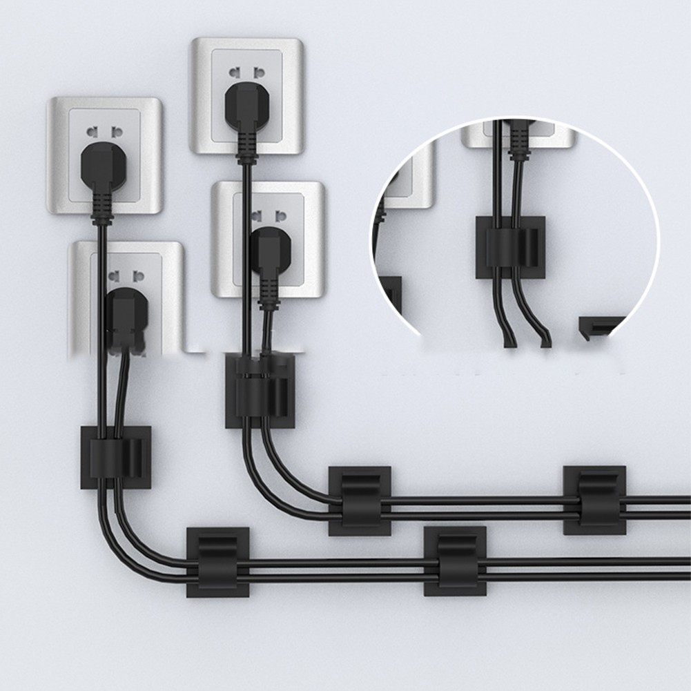 Efficiently Manage Your Cables With 50 Wall Stickers Cable Organizer ...