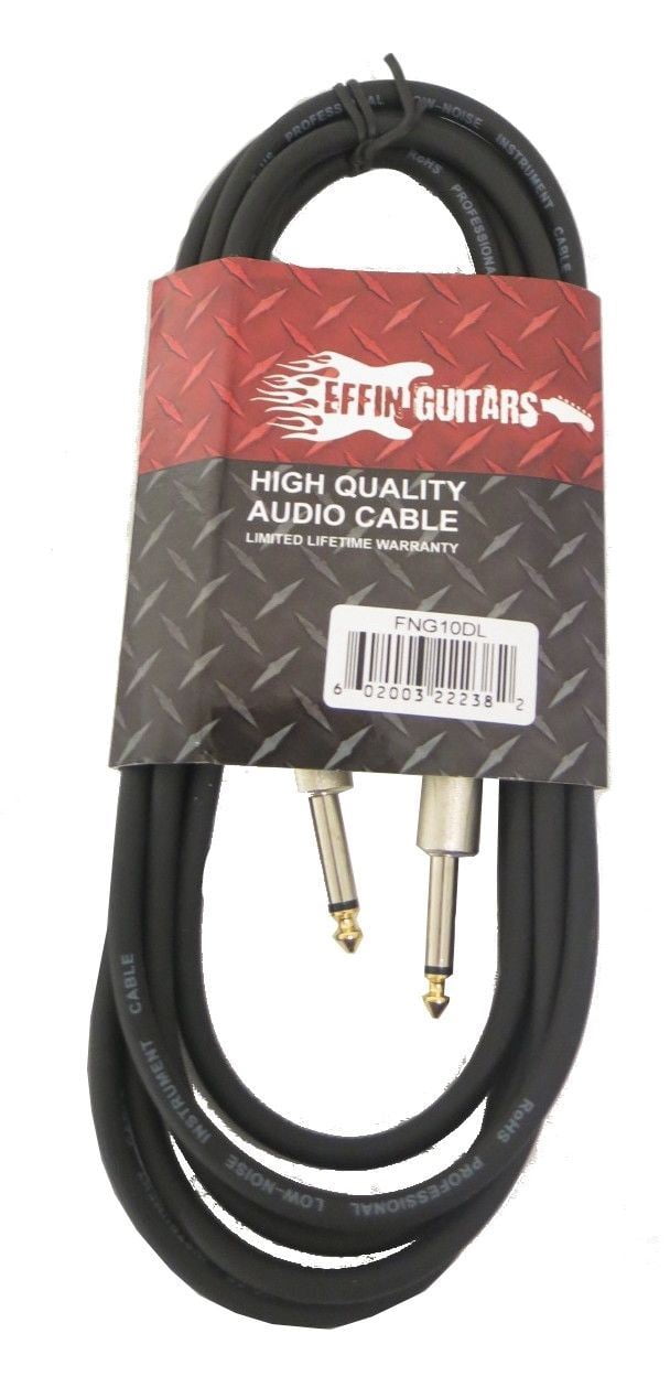 Effin Guitars Model FNG10DL 10FT 1/4" Jack Deluxe Instrument or Amp ...