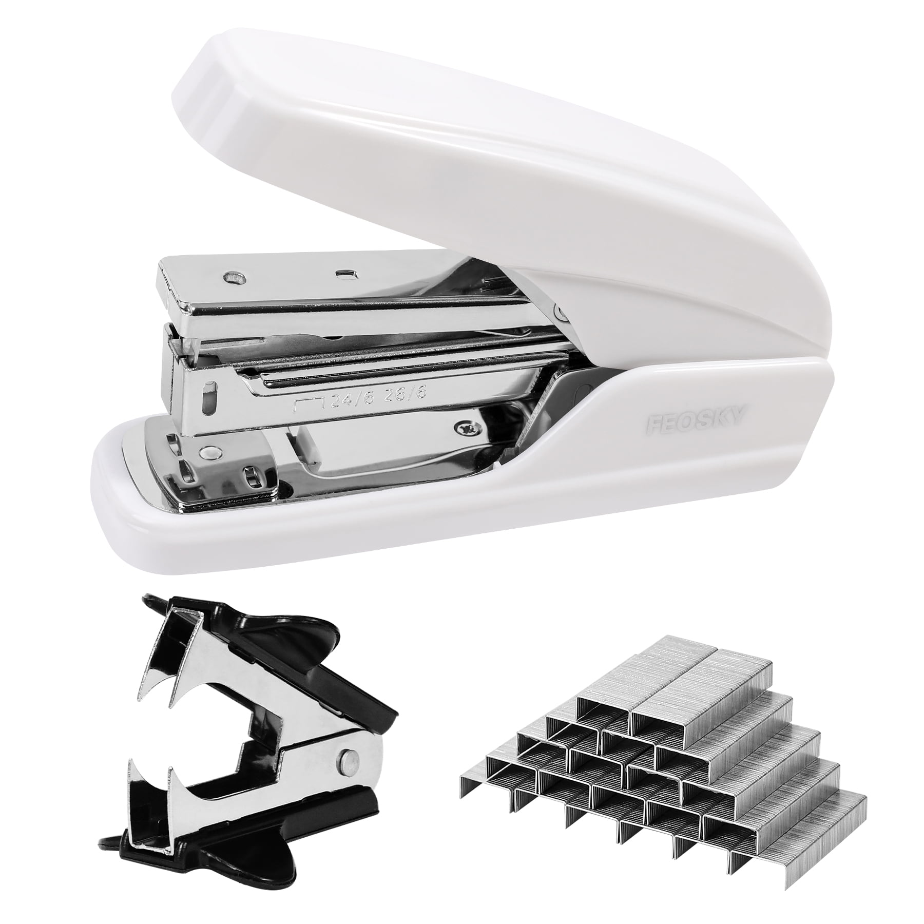 Effort Saving Desktop Stapler One Touch Stapling Easy to Load Ergonomic Stapler Includes 1000 Staples and Staple Remover 20 Sheet Capacity Blue Walmart Business Supplies