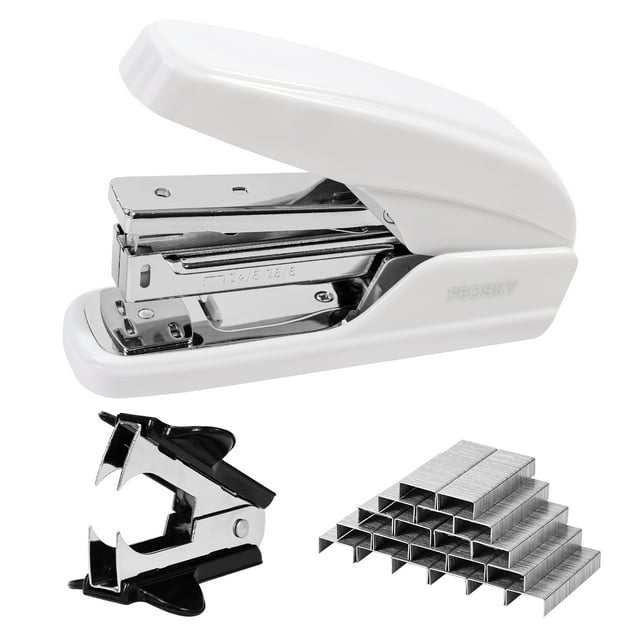 Effort Saving Desktop Stapler, One Touch Stapling, Easy to Load Ergonomic Stapler; Includes 1000 ...