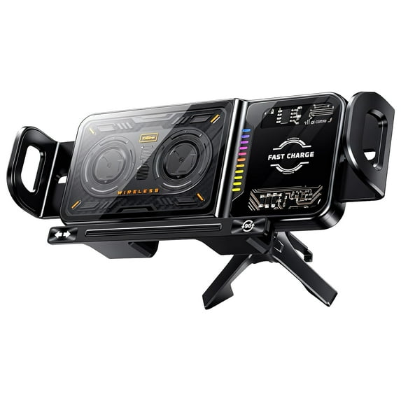 Effortless 15W Fast Wireless Car Charger with Auto Clamping Design and ...