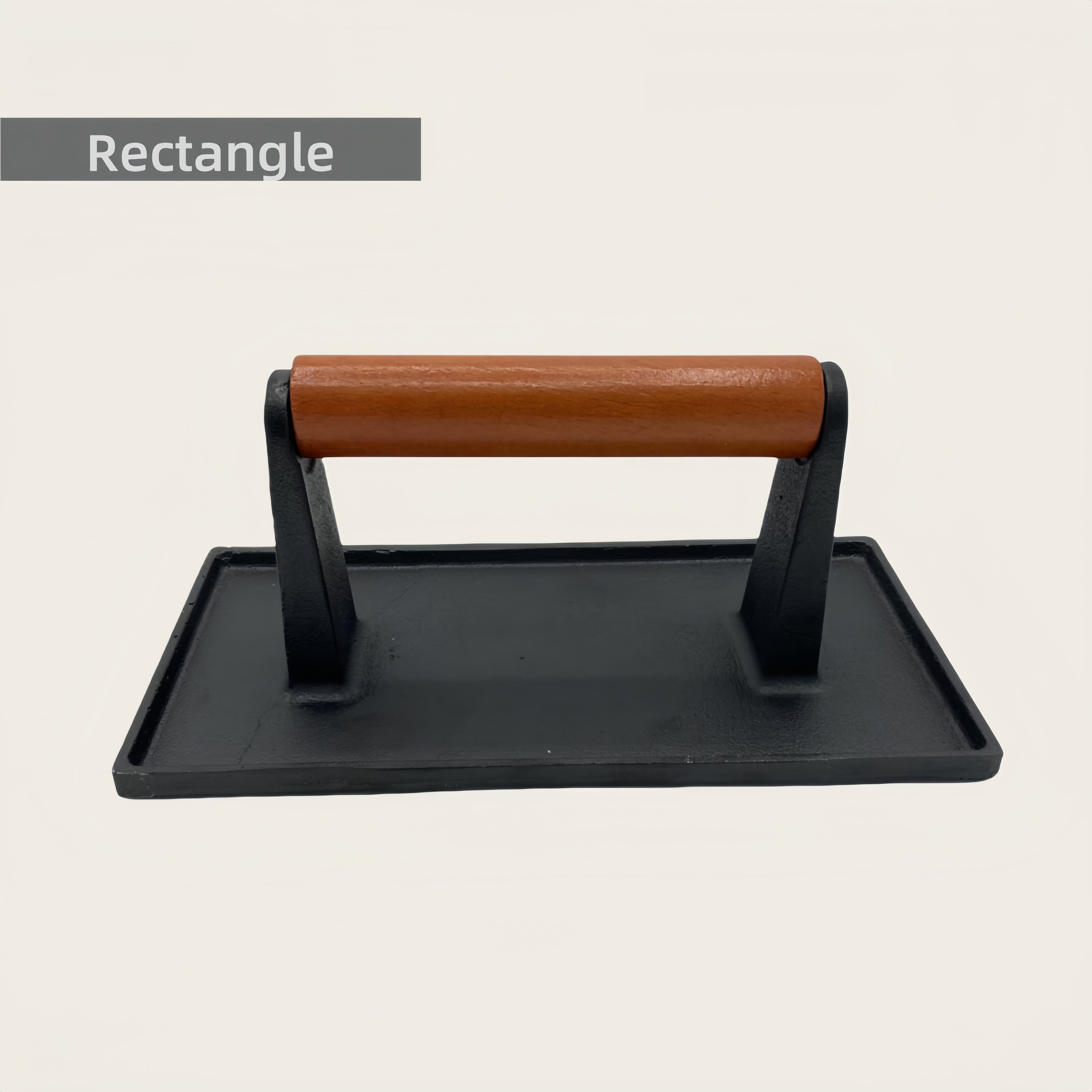 "Effortless" 7-Inch Cast Iron Burger Smasher - Heavy-Duty Patty Press ...