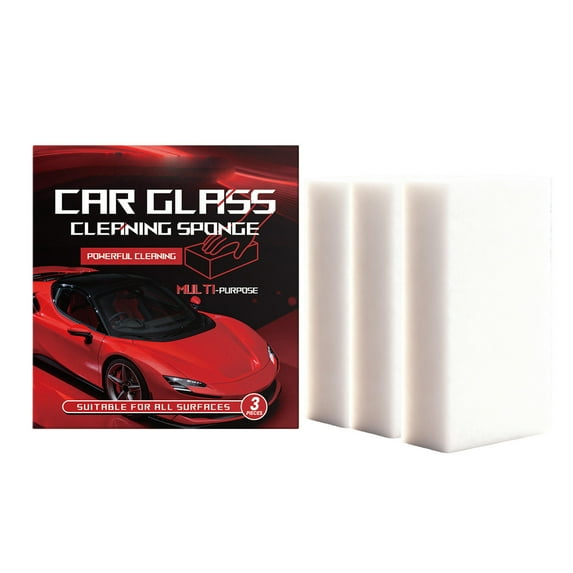Effortless Car Glass Cleaning Sponge Streak- Shine for Windows, Mirrors ...