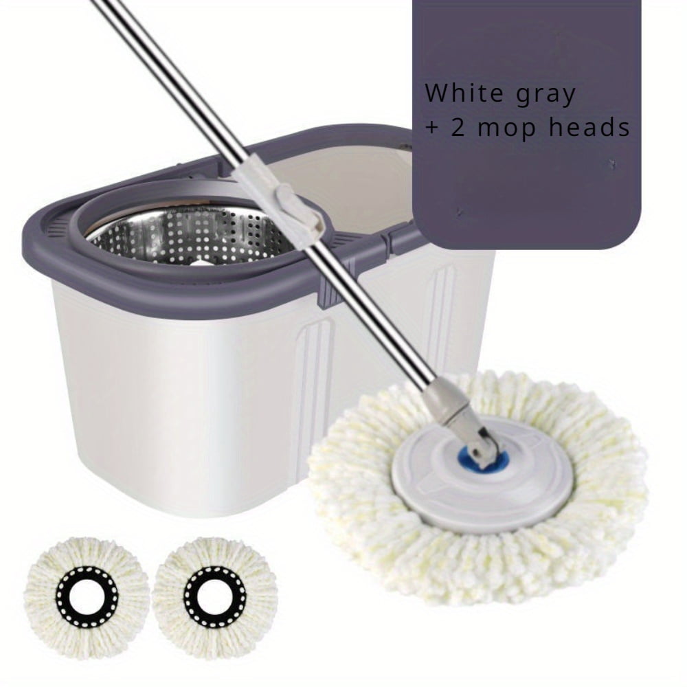 Effortless Cleaning With Hands-Free Rotary Mop - Large, Thick Bucket ...