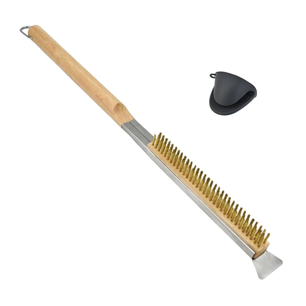 Effortless Cleaning With Pizza Oven Brush & Scraper - Heat-Resistant ...