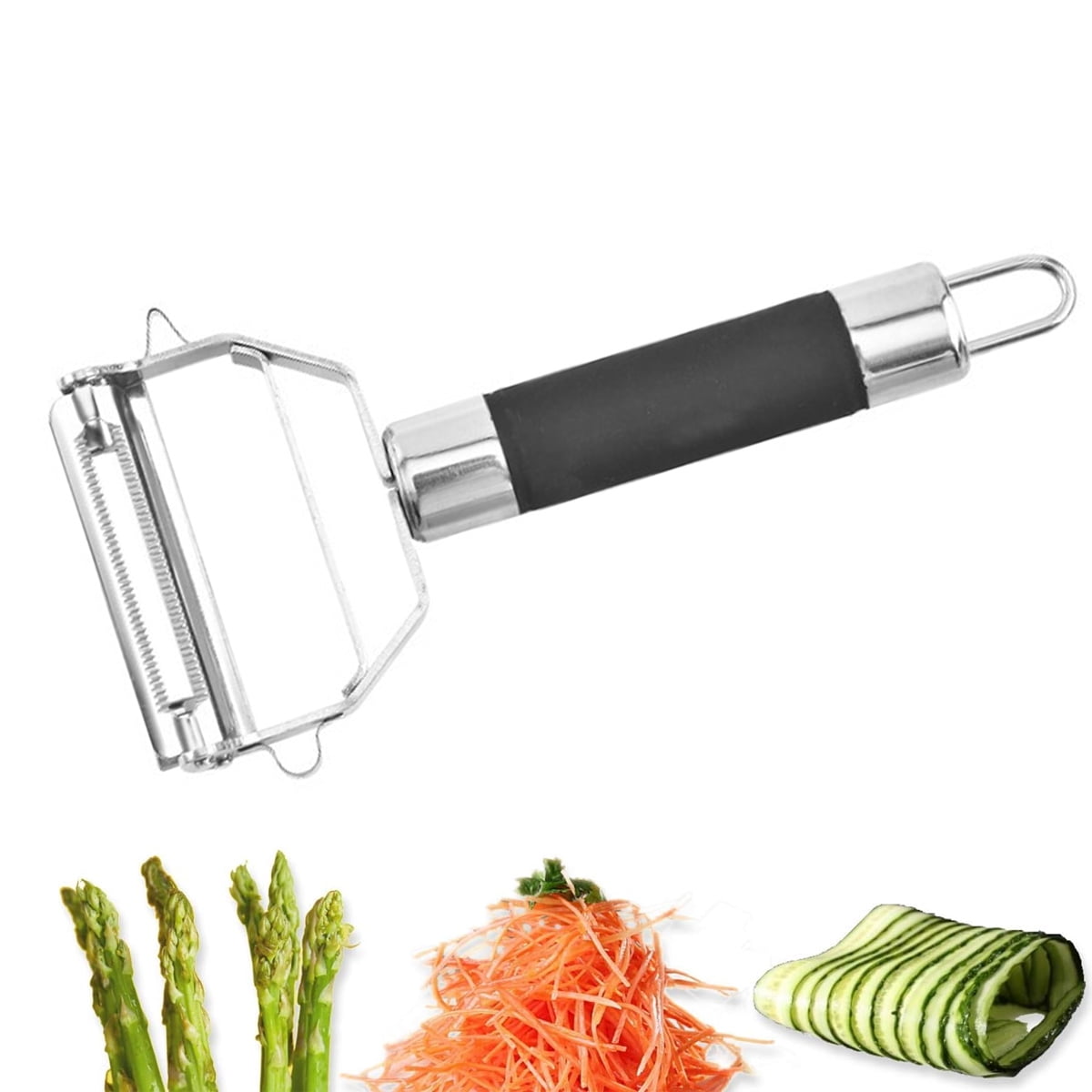 Effortless Fruit Slicing Tool Dual-Blade Stainless Steel Veggie Peeler ...