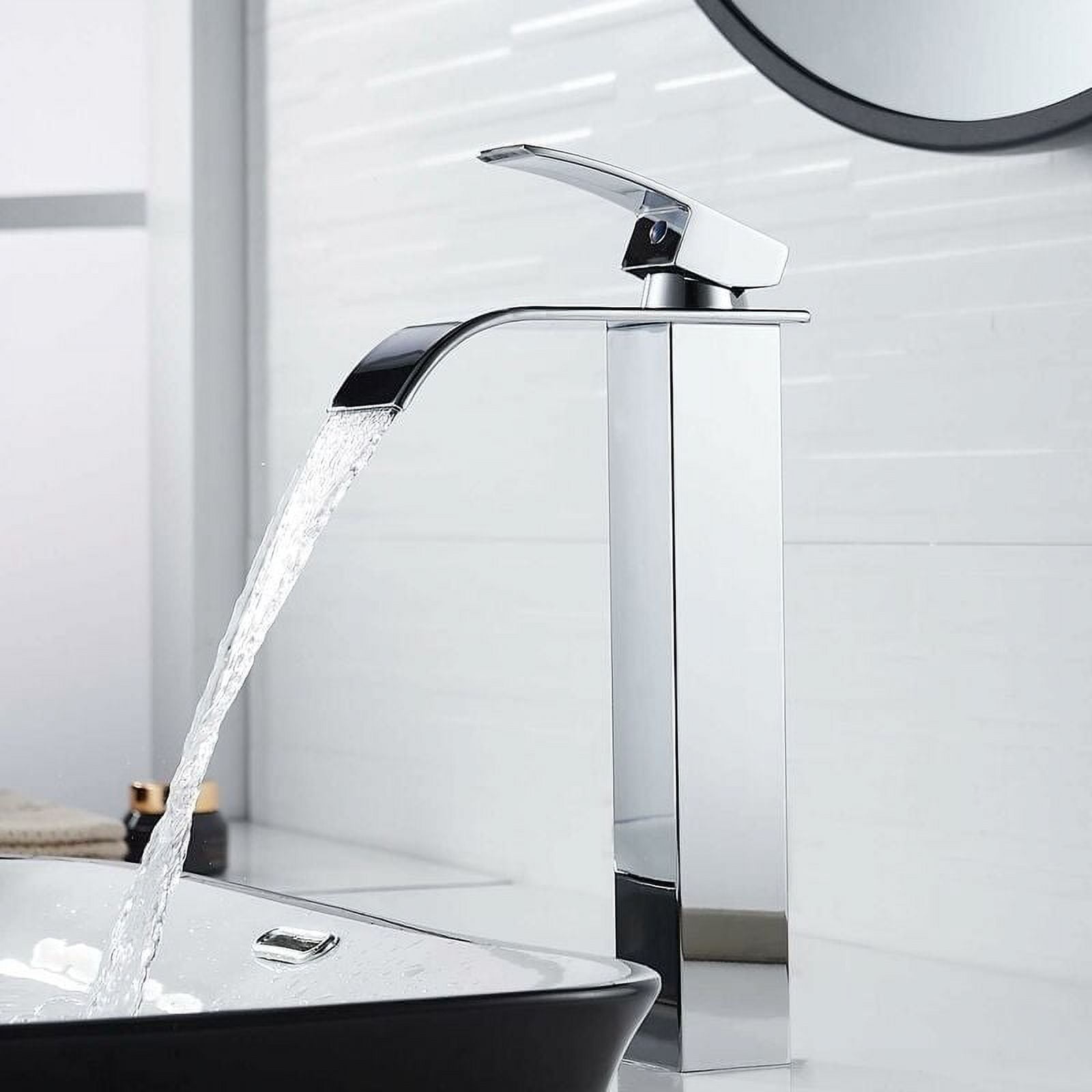 Effortless Installation, Polished Chrome Waterfall Faucet, Easy ...