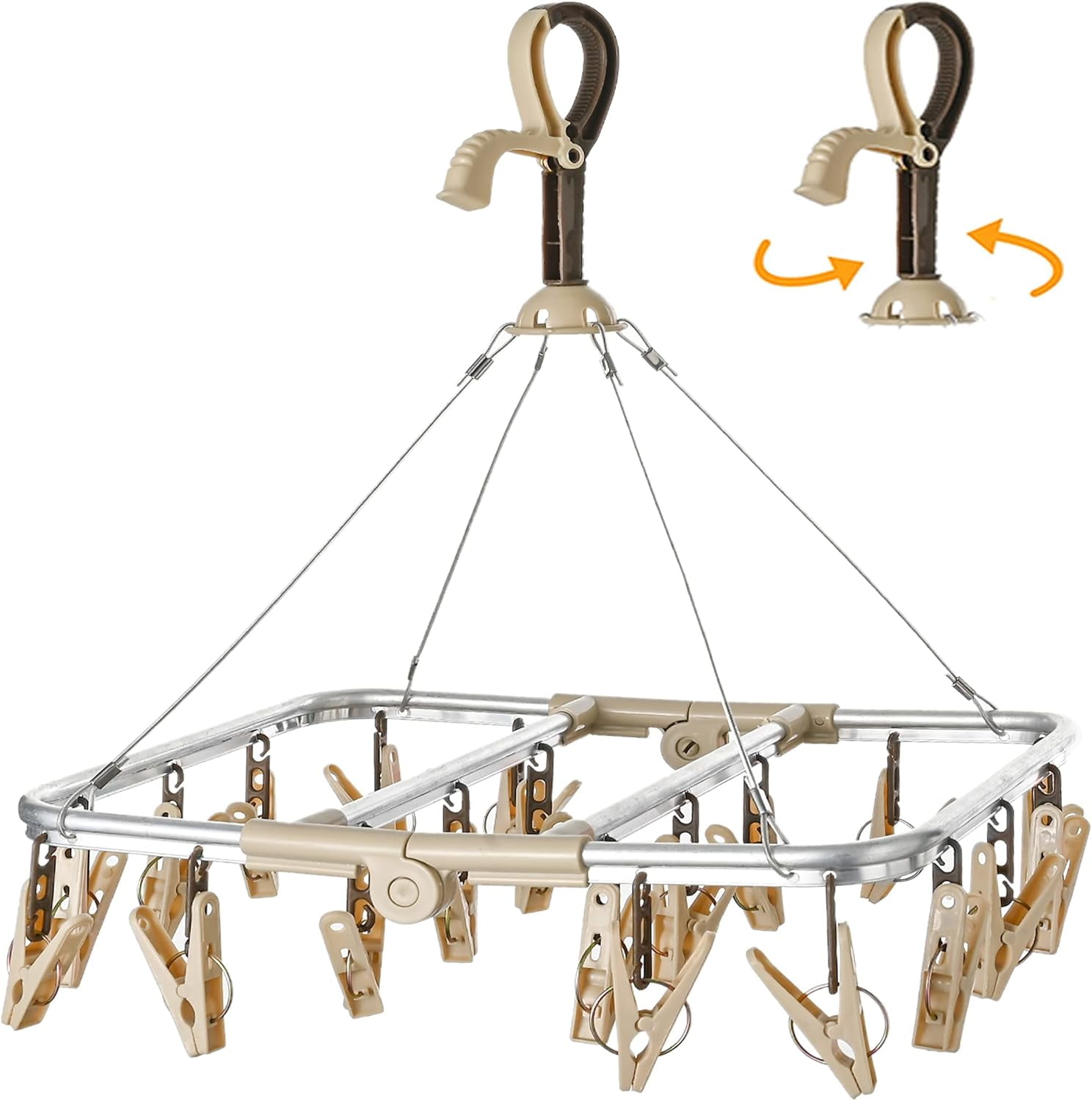 Effortless Laundry Solution: Foldable Hanging Rack, 360 Degree ...