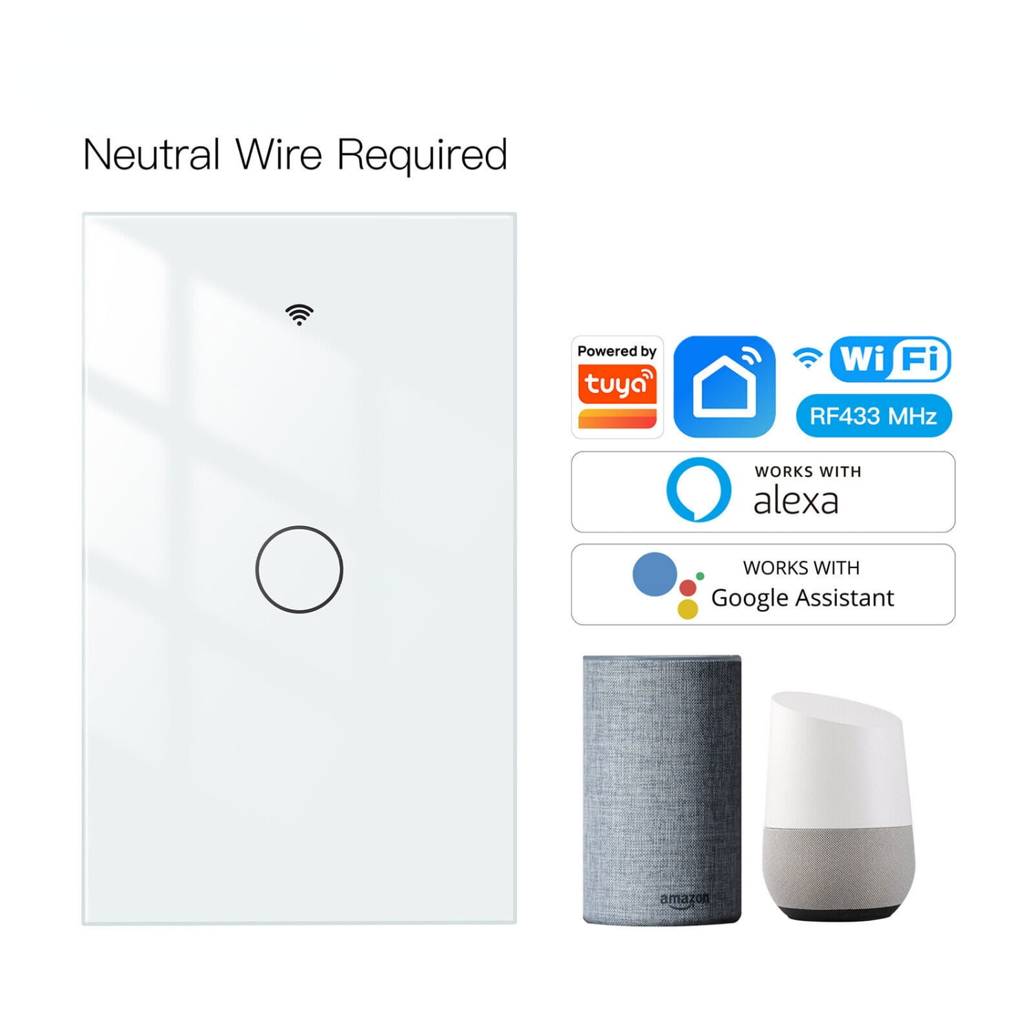 Effortless Smart and Convenient WiFi RF Light Switch for Seamless Alexa ...