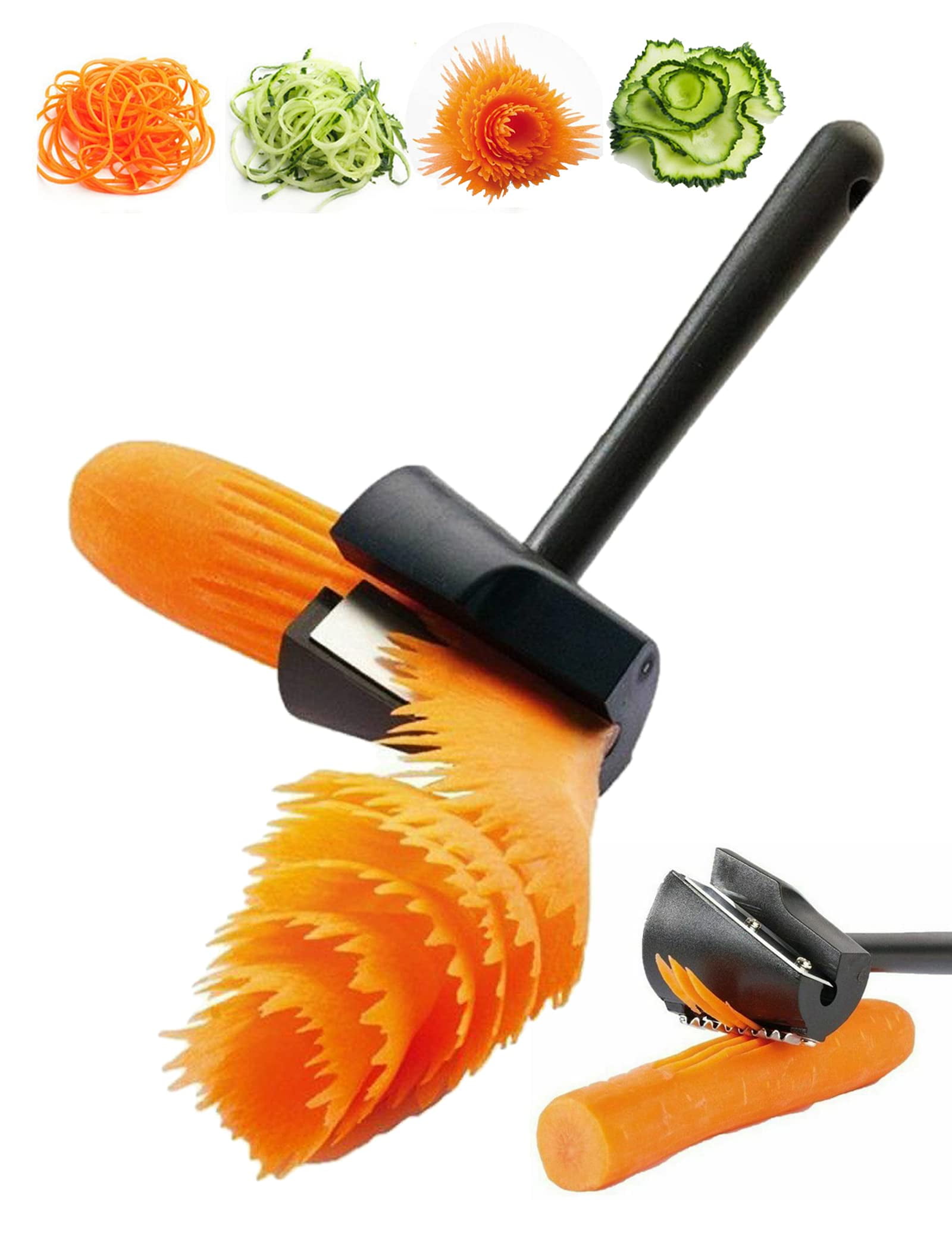 Effortlessly Create Beautiful Garnishes with our Black Carrot Curler ...