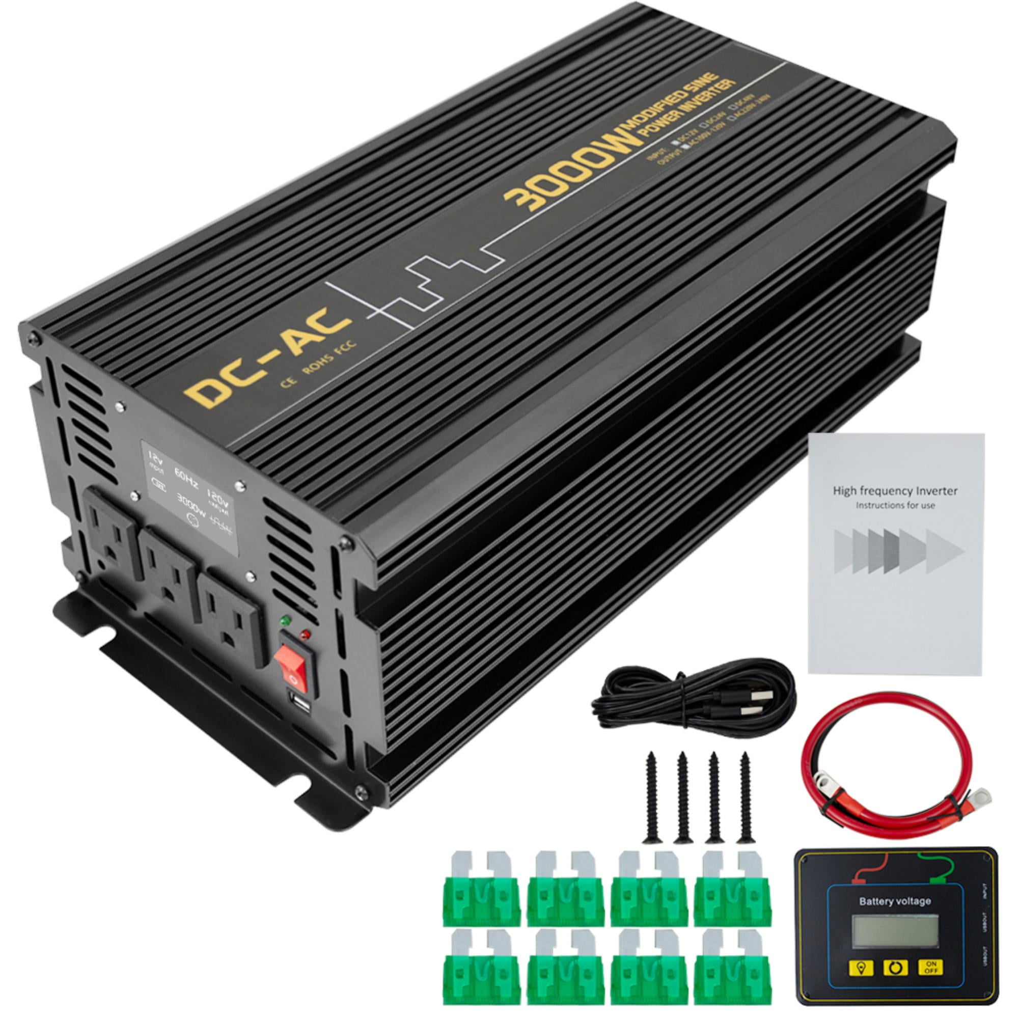 Effortlessly Empower Your Home with our 3000W/6000W Inverter: LCD ...