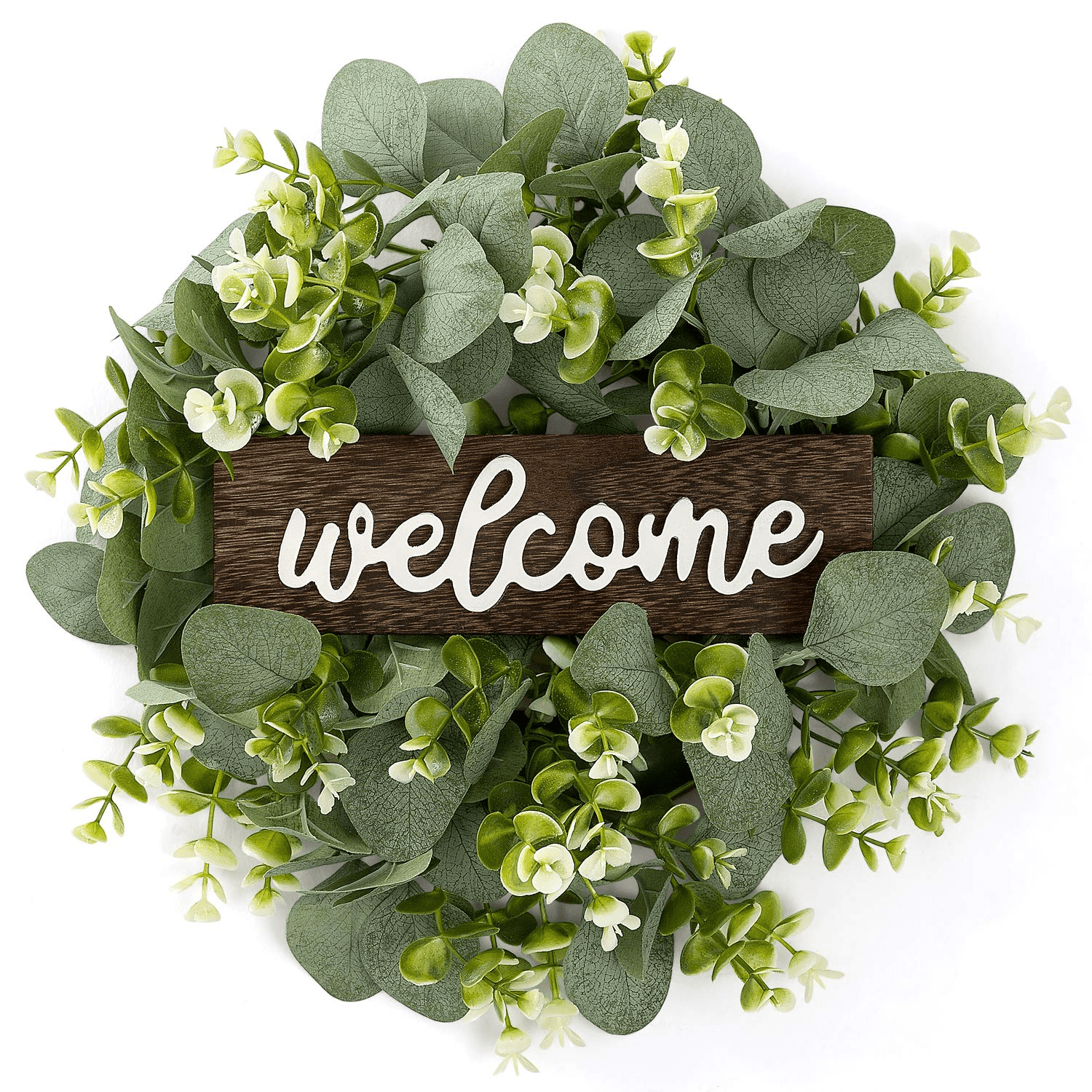 Efinny Farmhouse Wedding Cloth Welcome Sign with Wreaths - Walmart.com