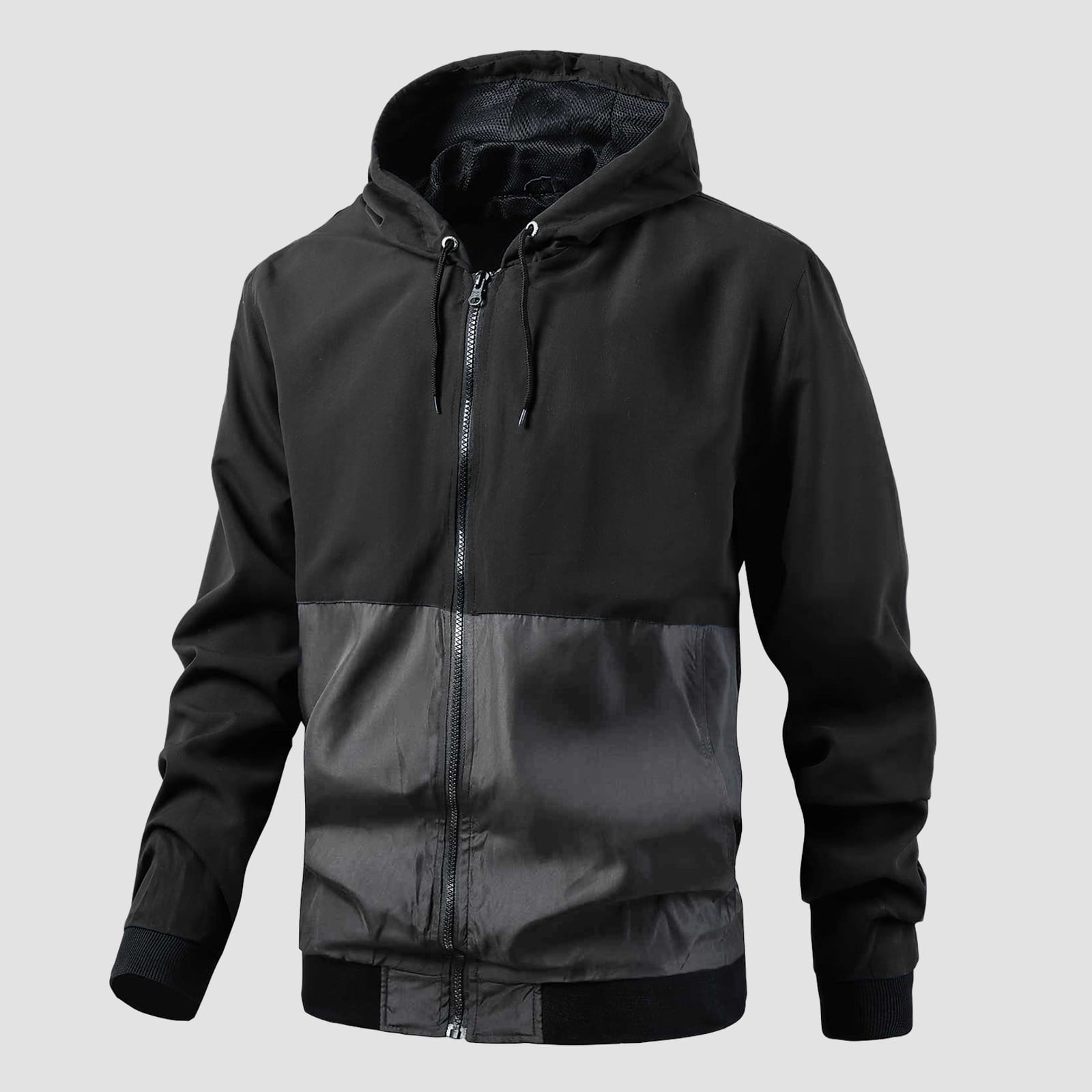 Efngkp Men's Lightweight Jacket Thin Sports Jacket Hooded Outdoor ...