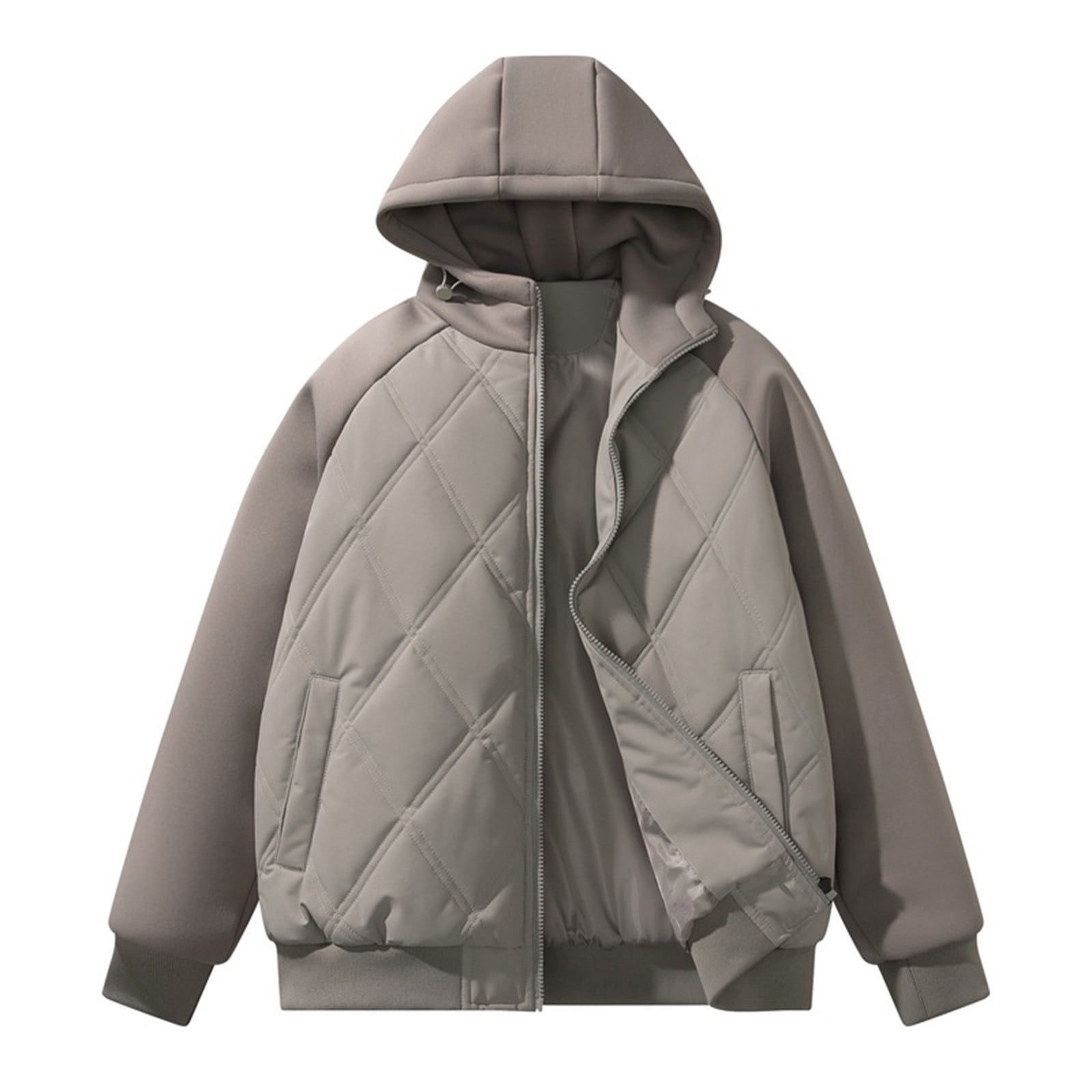 Efngkp Men's Trench Coat Long Medium Length Coat Regular Fit Trench ...