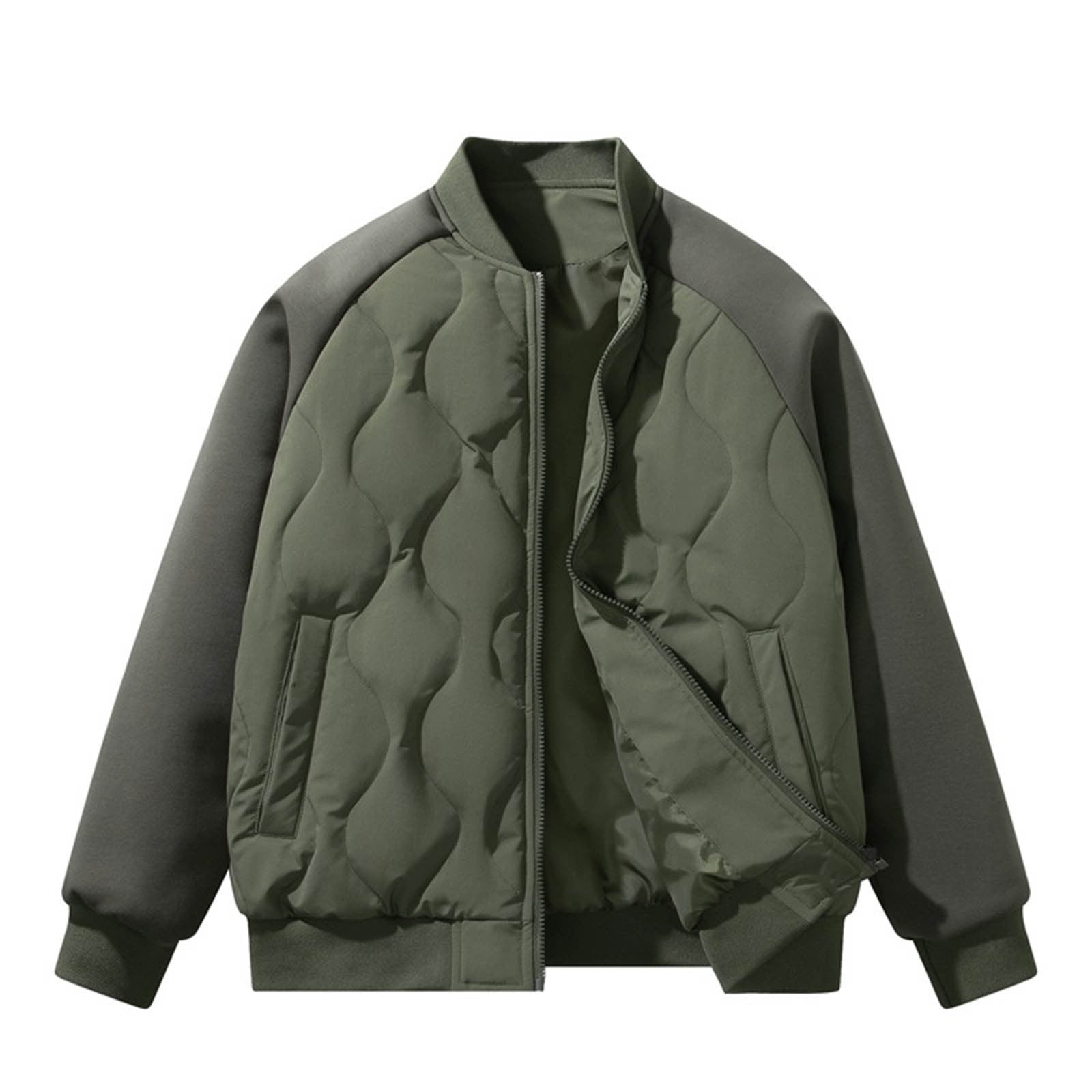 Efngkp Men's Trench Coat Long Medium Length Coat Regular Fit Trench ...