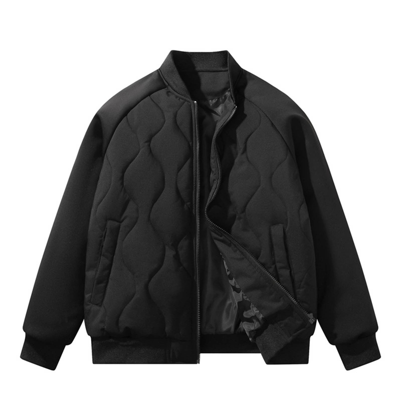 Efngkp Men's Trench Coat Long Medium Length Coat Regular Fit Trench ...