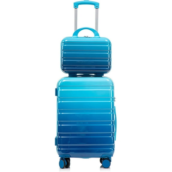 Efoee 14"/20" 2 pcs/set in PC Spinner Wheel Luggage, Carry on Suitcase ...