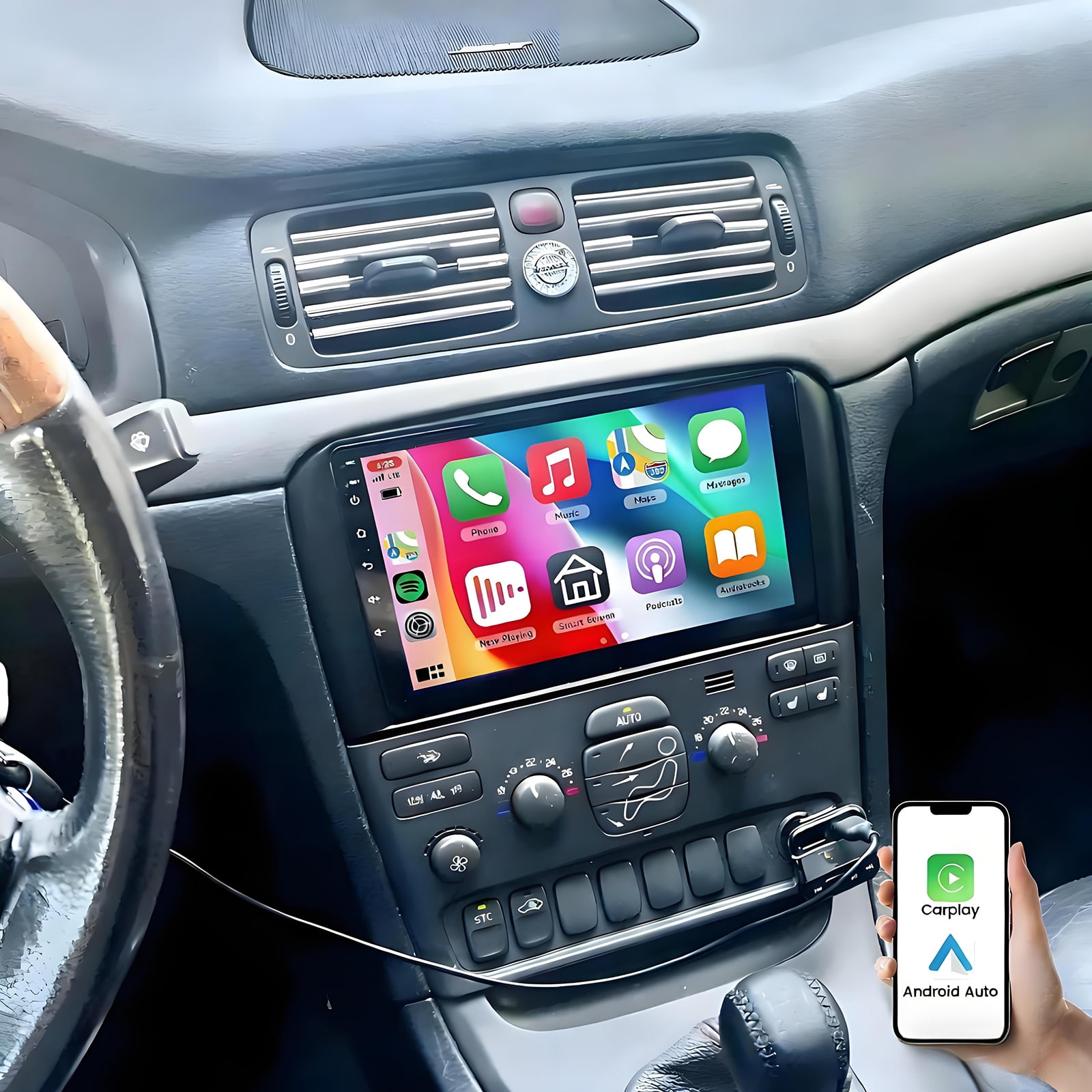 Eforcase 9" 4+64GB Android car Radio for Volvo S80 2004-2008 ...