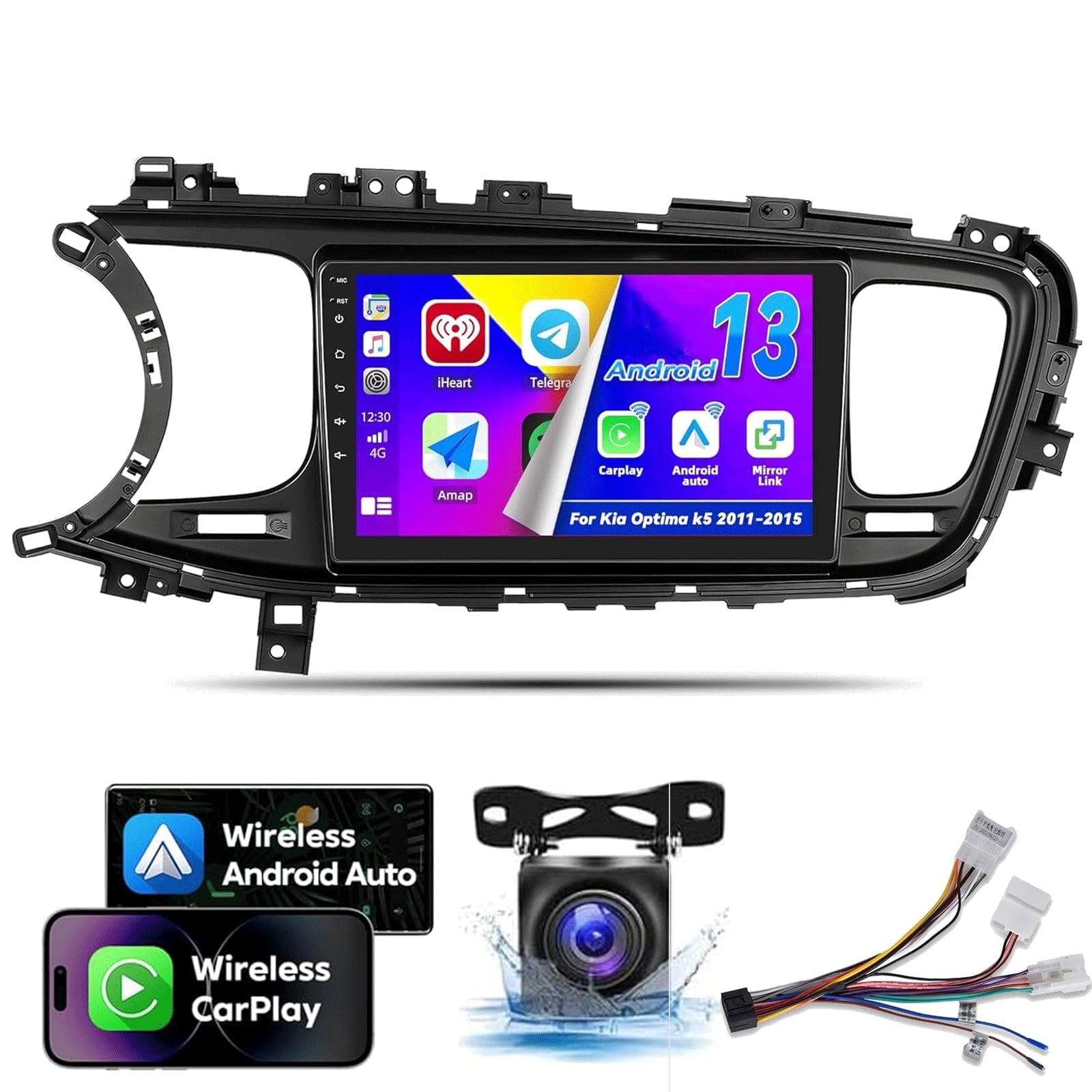 Eforcase 9 Inch for Kia Optima 2013-2015 Car Radio with Wireless ...