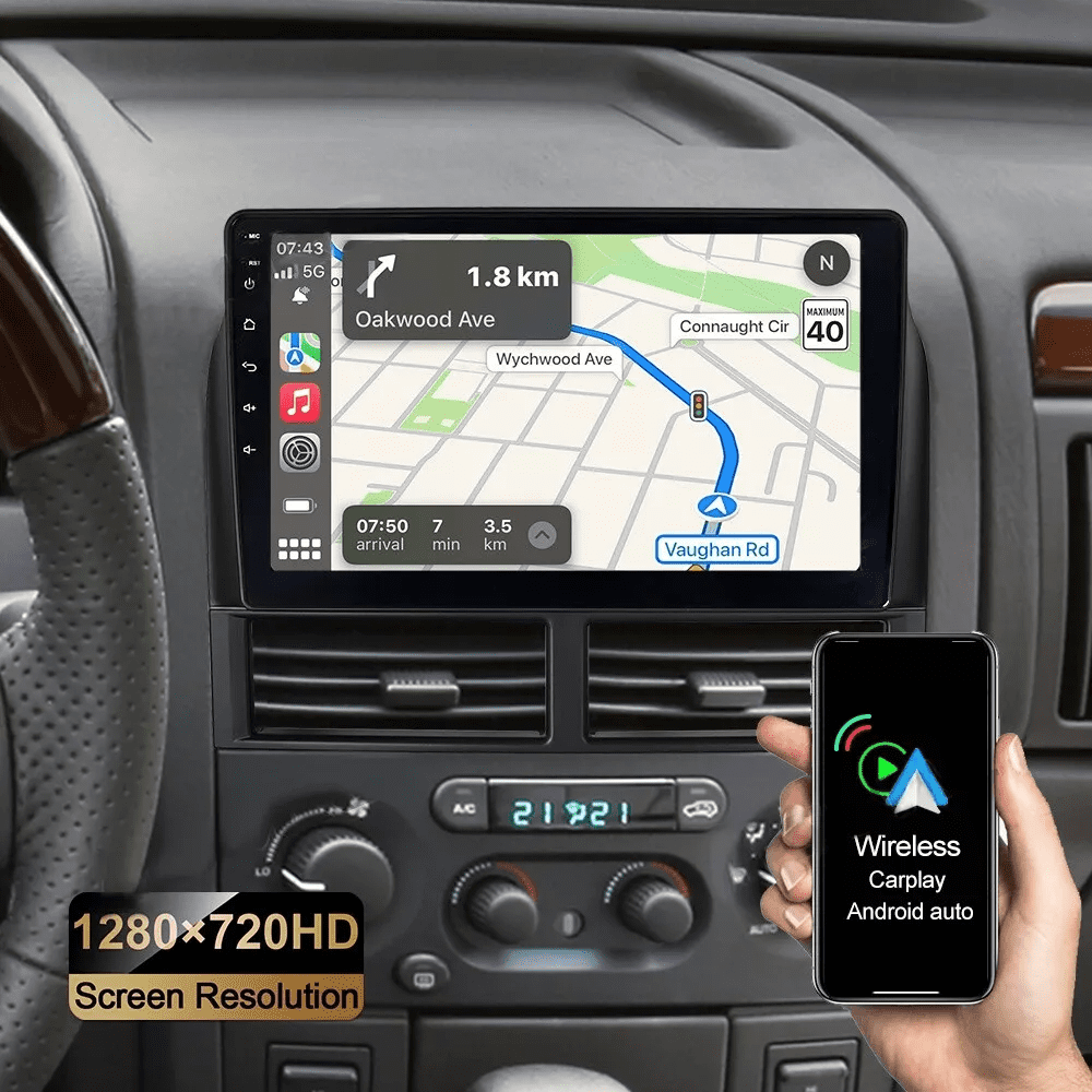 Eforcase 9 inch Car Stereo Radio for Jeep Grand Cherokee 1999-2004 with ...