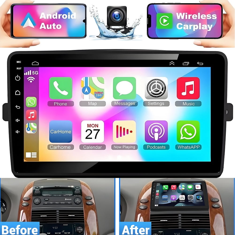 Eforcase 9 inch Car Stereo Radio for Toyota Sienna 2004-2010, Android ...