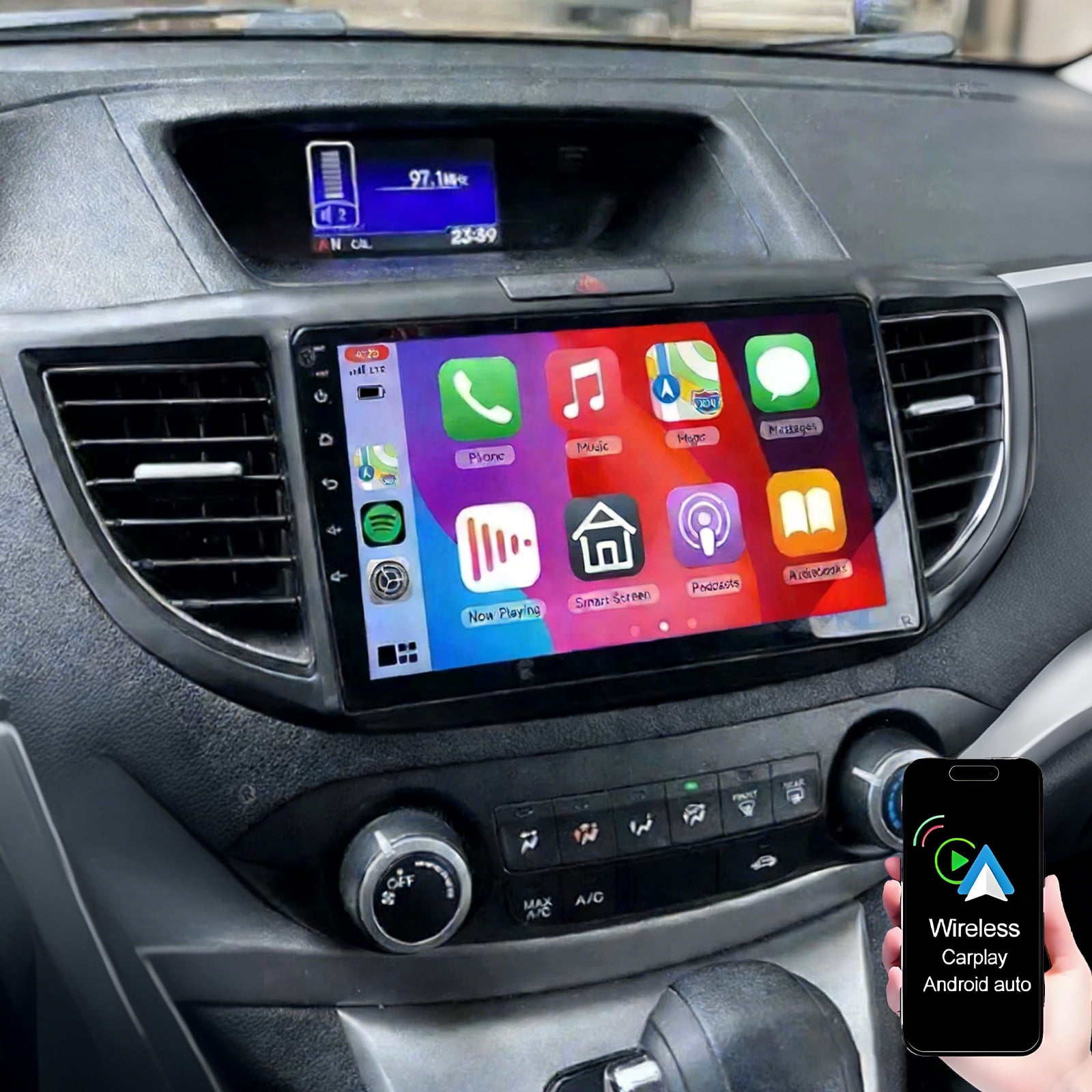 Eforcase Android 13 Car Radio for Honda CRV 2012-2016, 10 Inch Touch ...