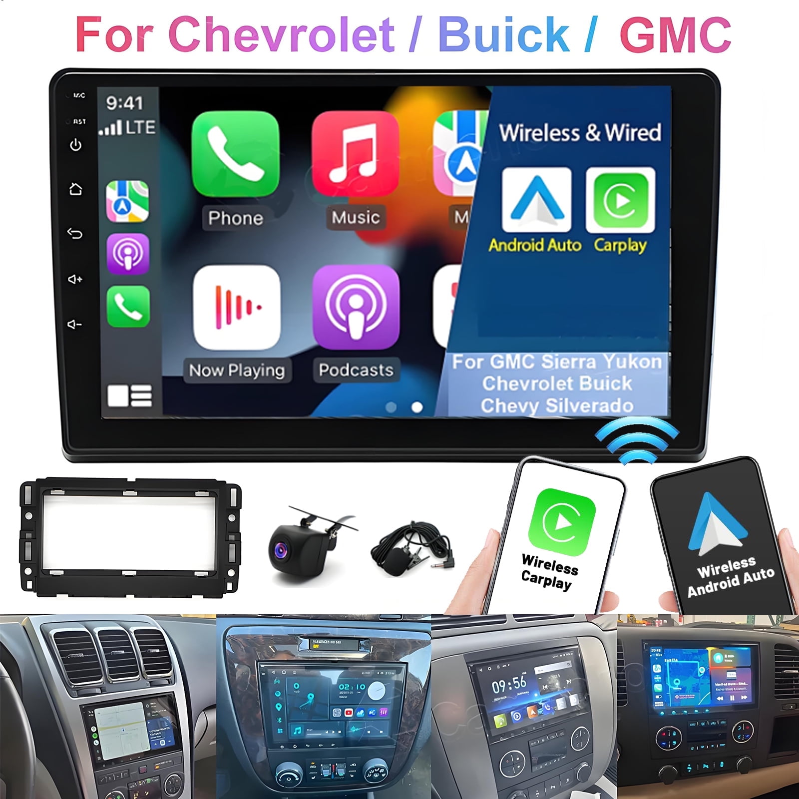 Eforcase Android 14 Car Radio for Chevy Silverado Chevrolet GMC Buick ...