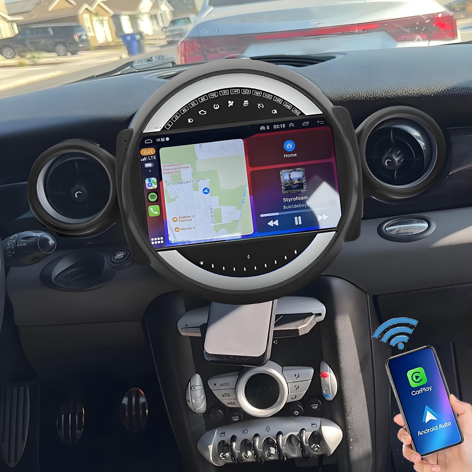 Eforcase Android Car Stereo Radio for BMW Mini Cooper R56 2007-2014 ...