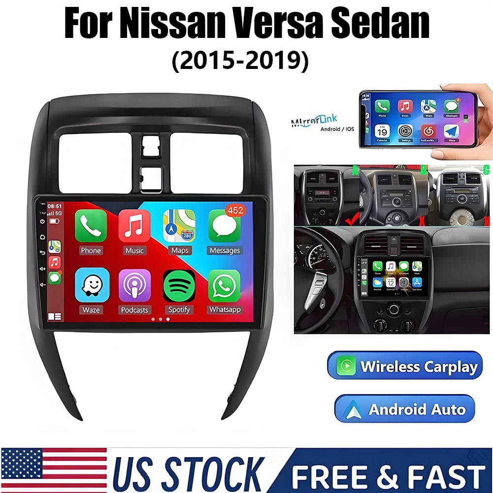Eforcase Car Radio for Nissan Versa Sedan 2015-2019 Android Stereo with ...